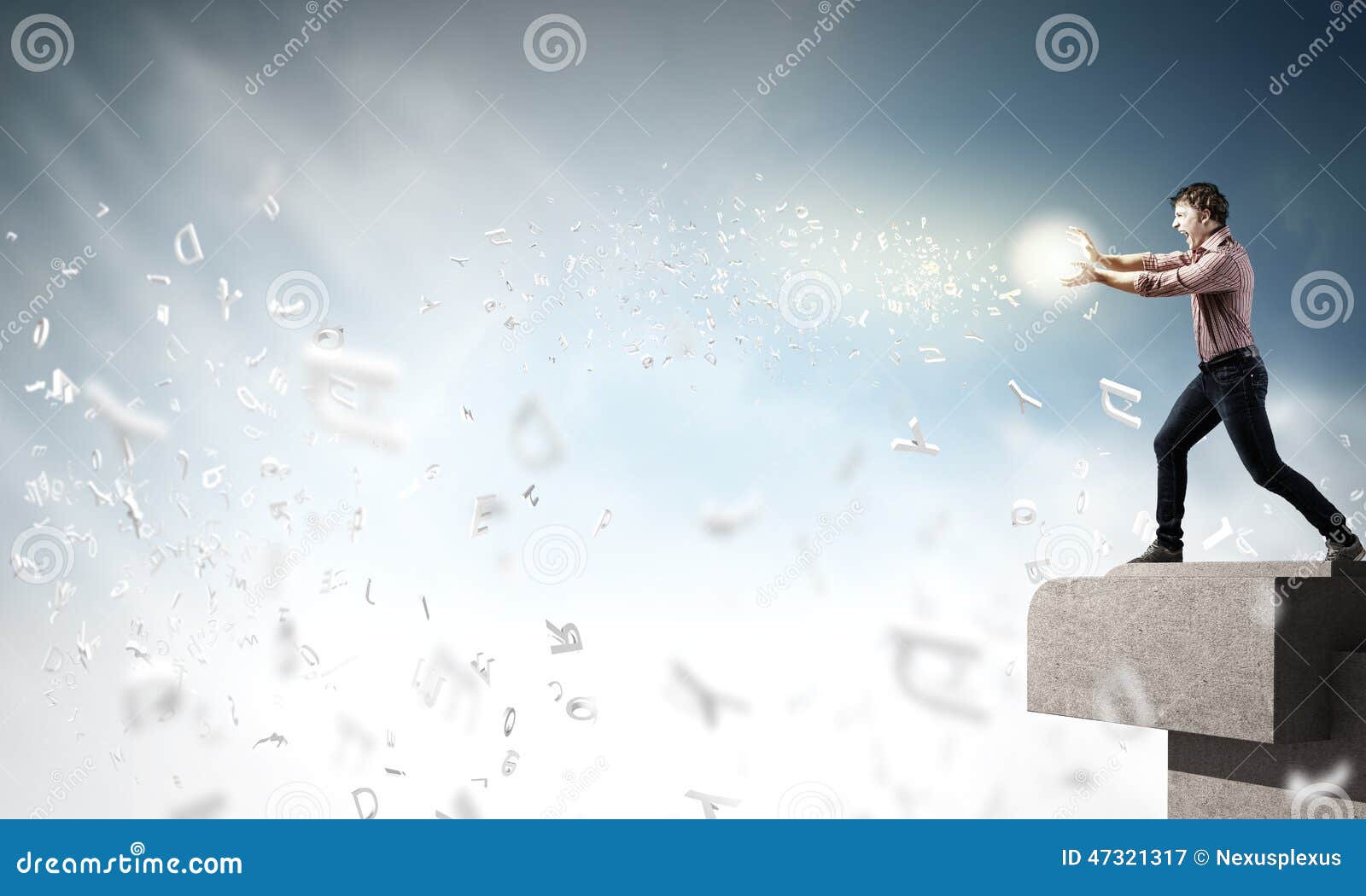 Man magician stock image. Image of glow, conjuring, conjurer - 47321317