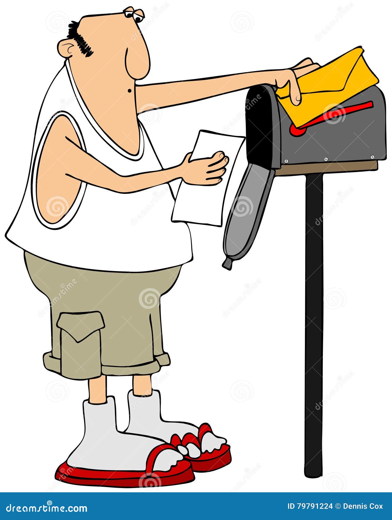 Rural Postal Service Mailbox Isolated Royalty-Free Stock Image ...