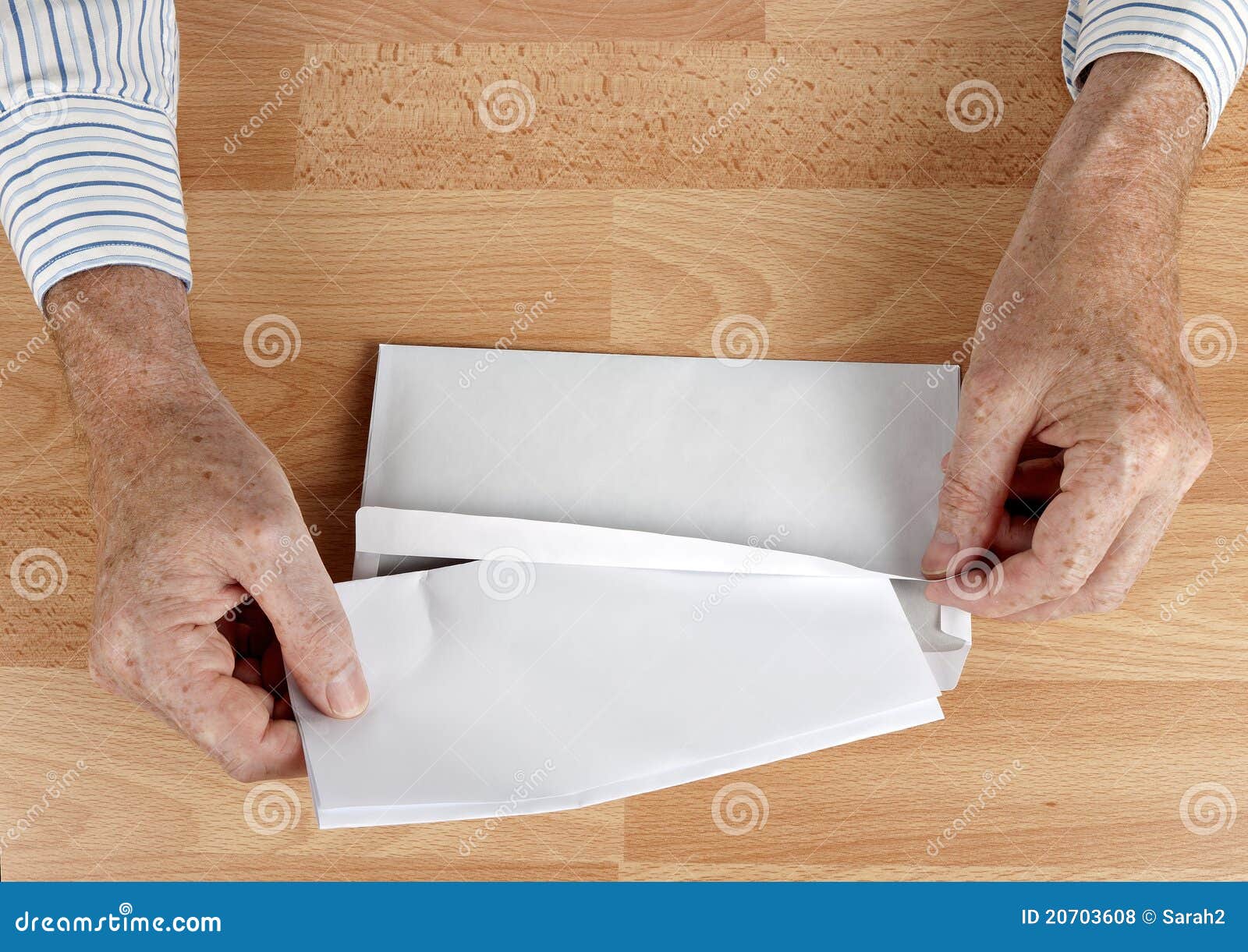 Man Mailing Letter in White Envelope Stock Photo - Image of ...