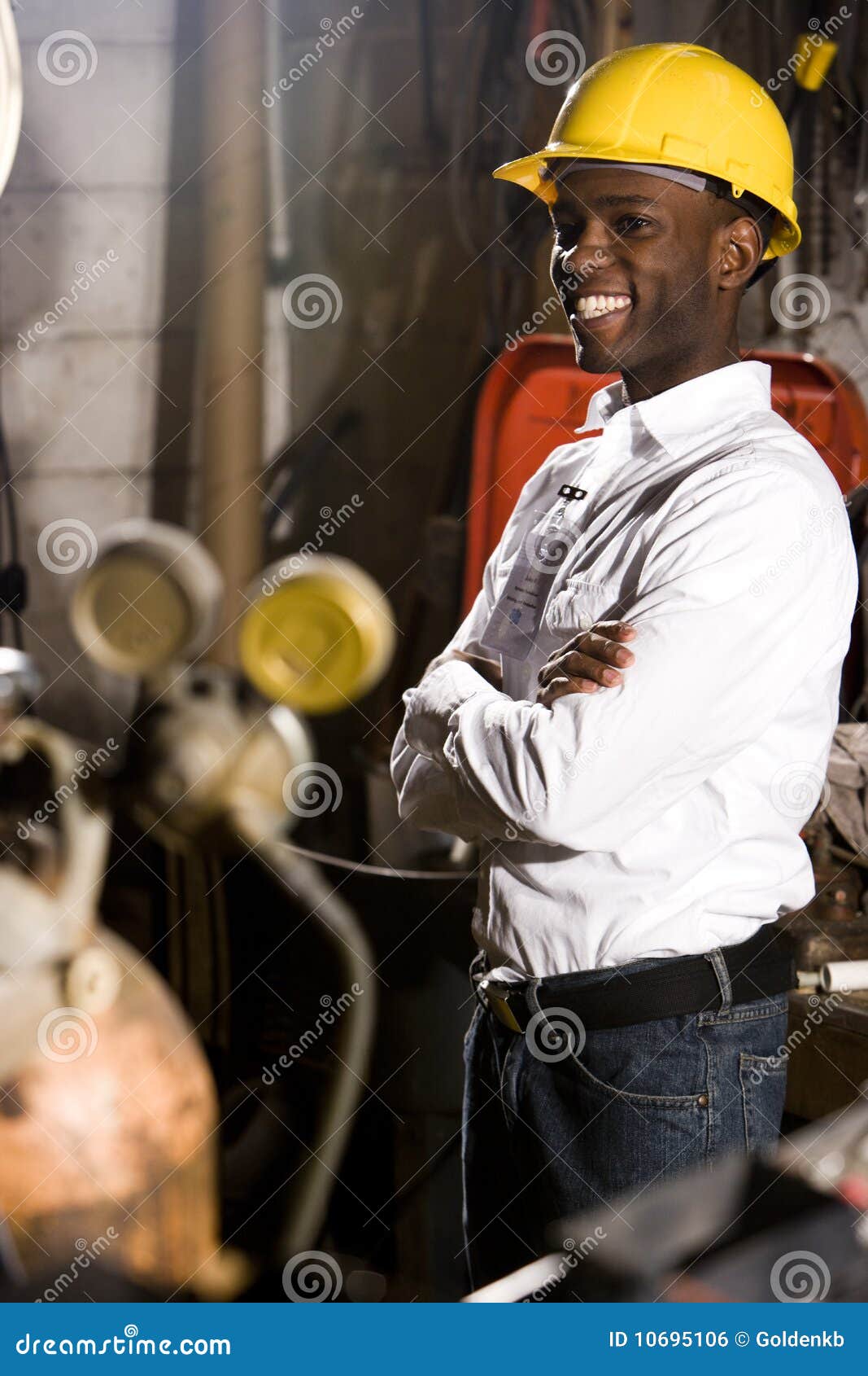 Man in maintenance room stock photo. Image of arms, storage - 10695106