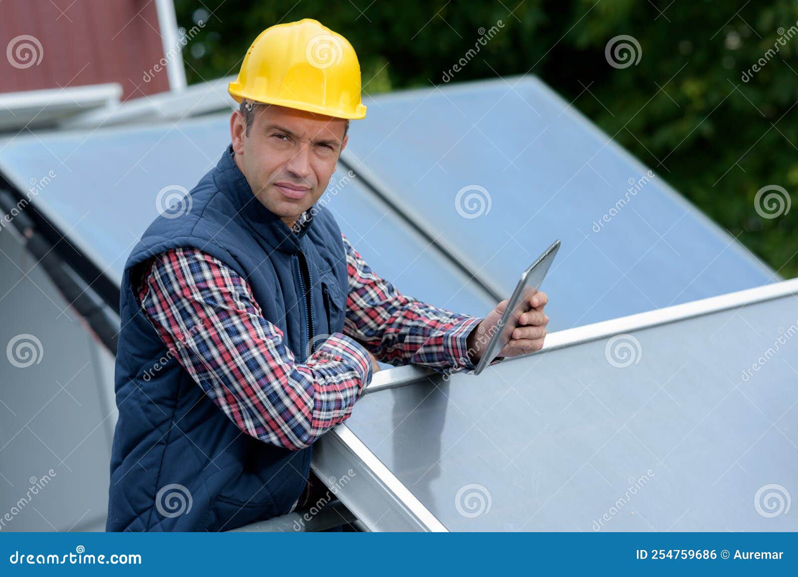 Man and Maintenance Solar Cells Stock Photo - Image of cells, blueprint ...