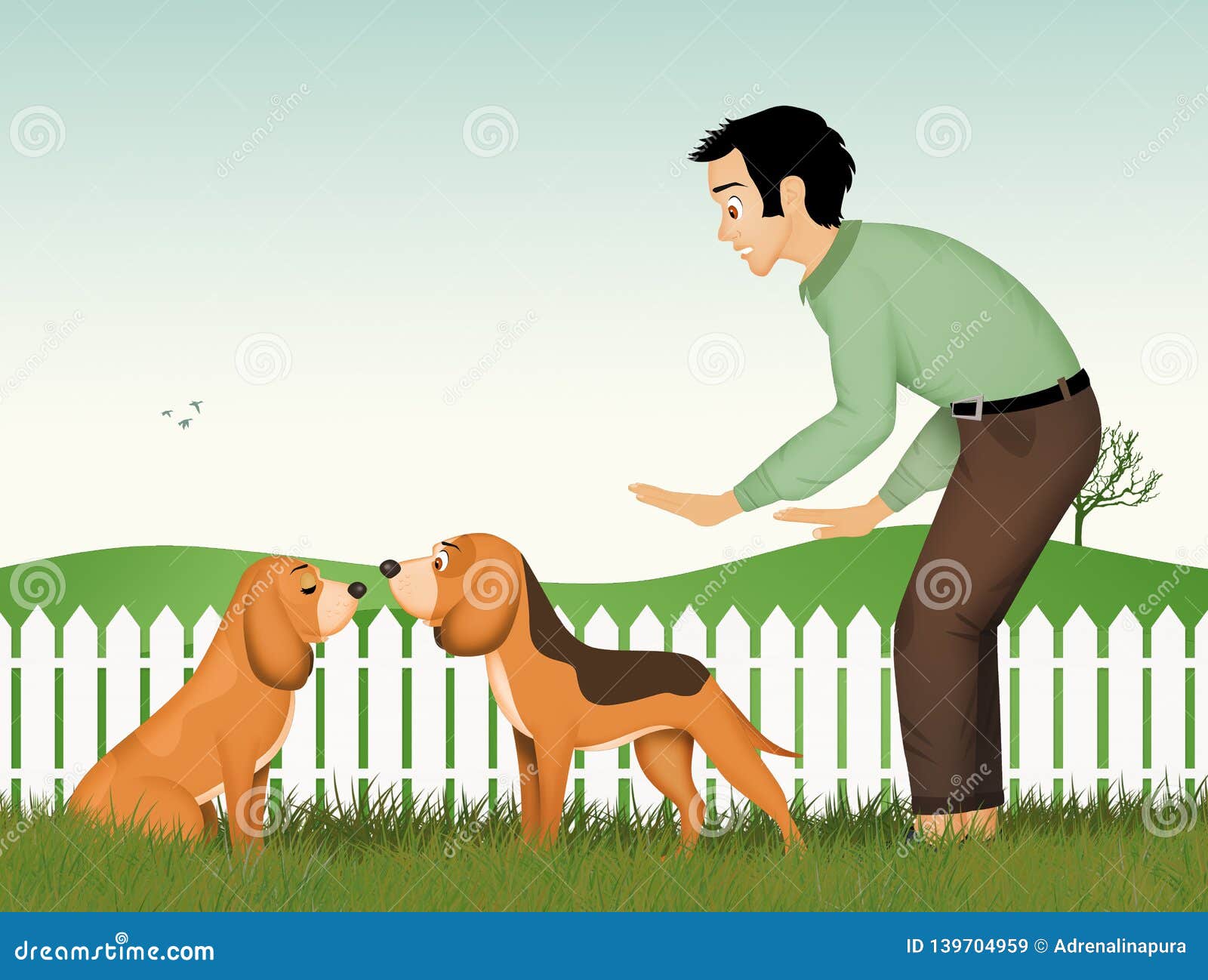 Dogs Coupling At Sunset Stock Photography | CartoonDealer.com #137284238