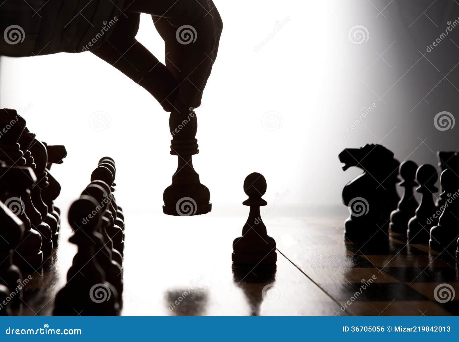 Man Makes a Move Chess Figure Stock Photo - Image of game, king: 36705056