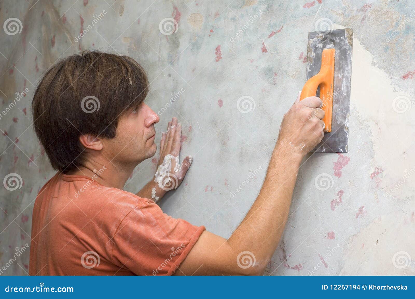 Man Makes Renovation Indoor Stock Photo - Image of hand, handyman: 12267194