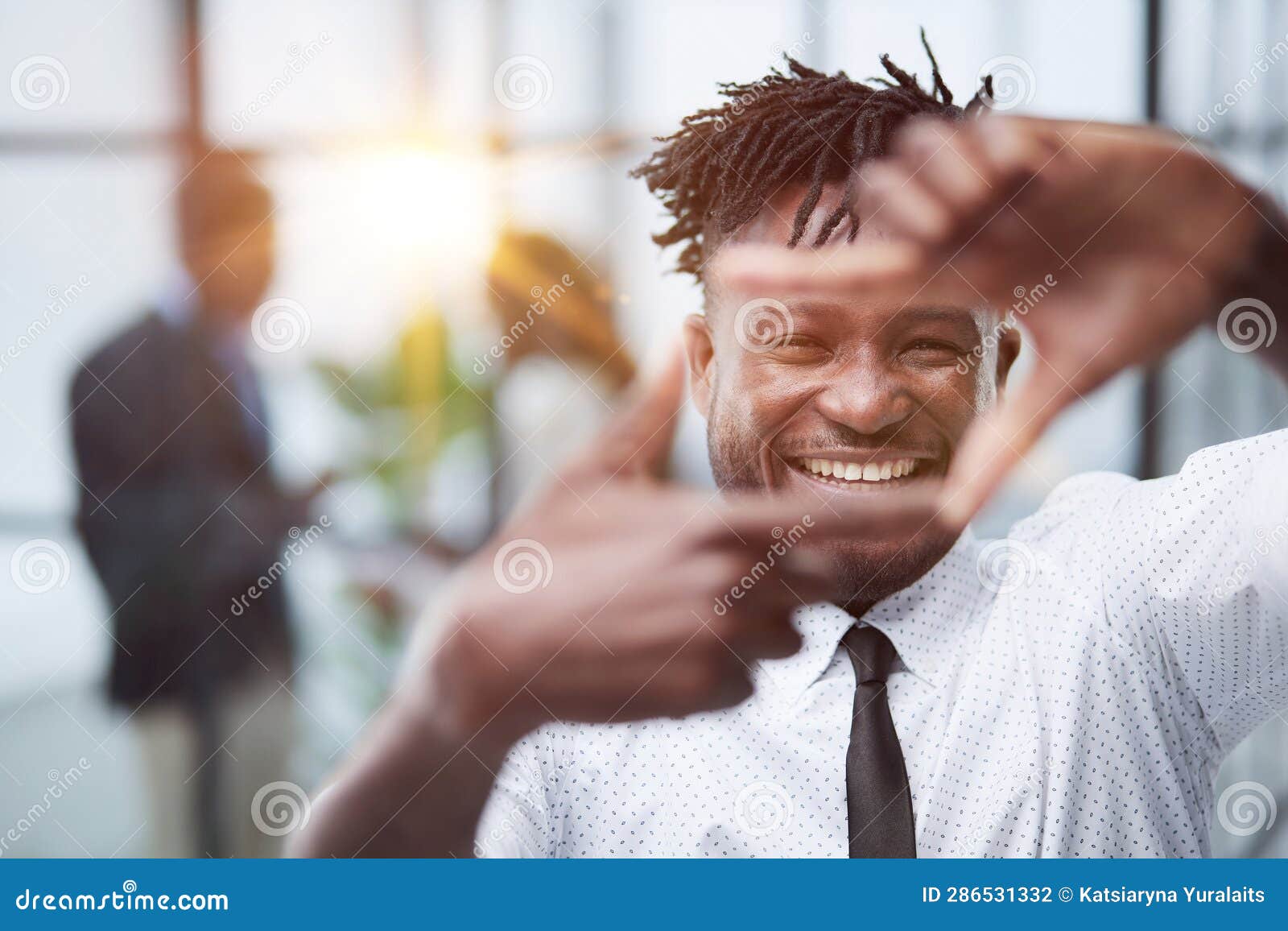 A Man Makes a Square with His Hands Stock Photo - Image of cyberspace ...