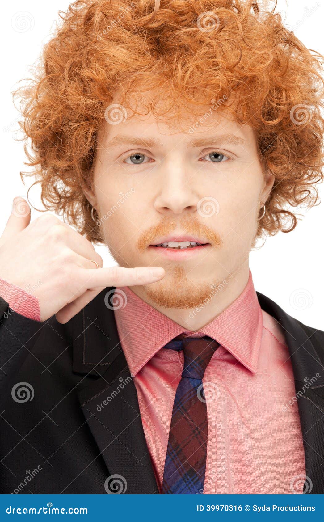Man Making a Call Me Gesture Stock Photo - Image of hand, kind: 39970316
