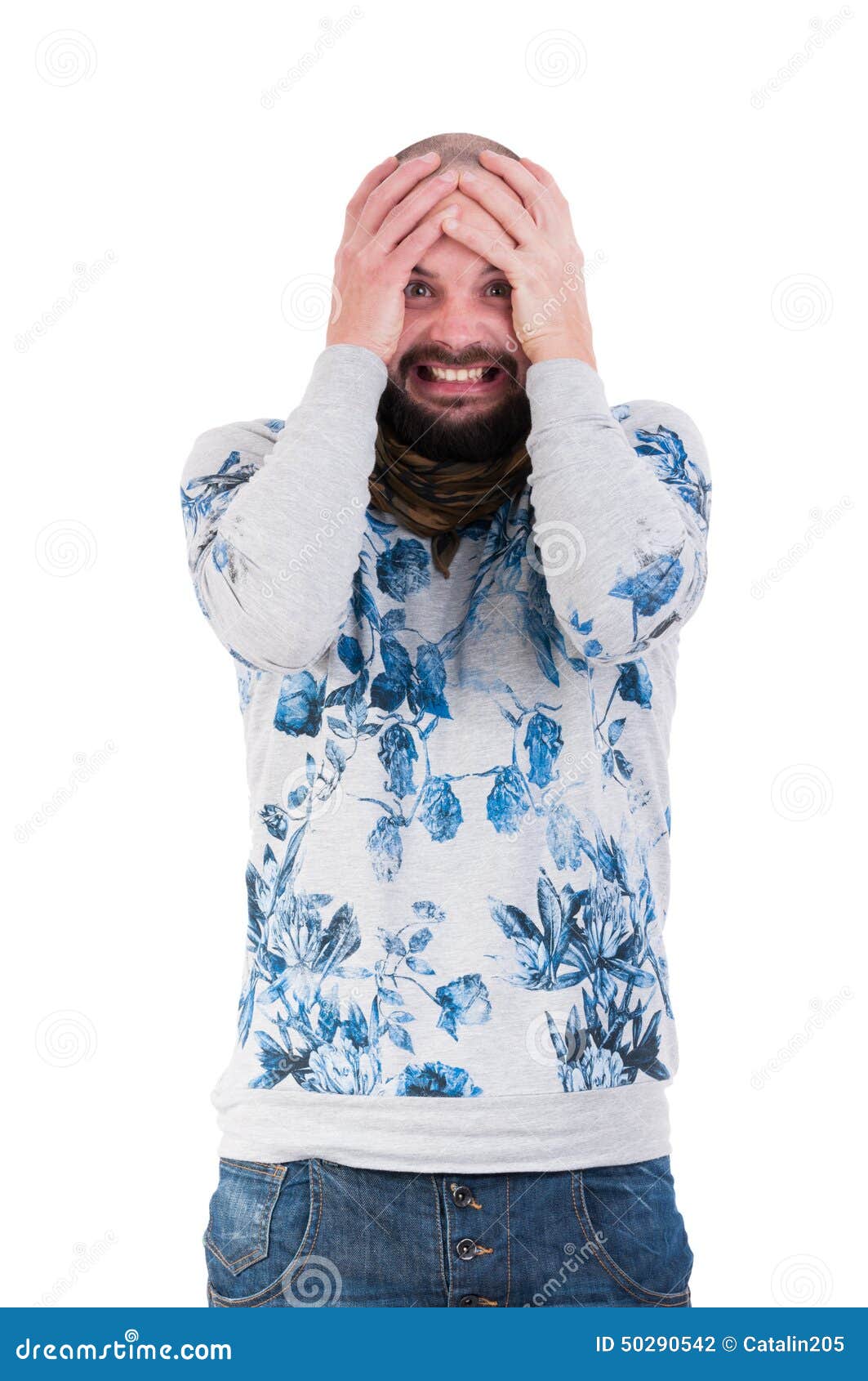 Man Making a Crazy Desperation Face Stock Photo - Image of emotion ...