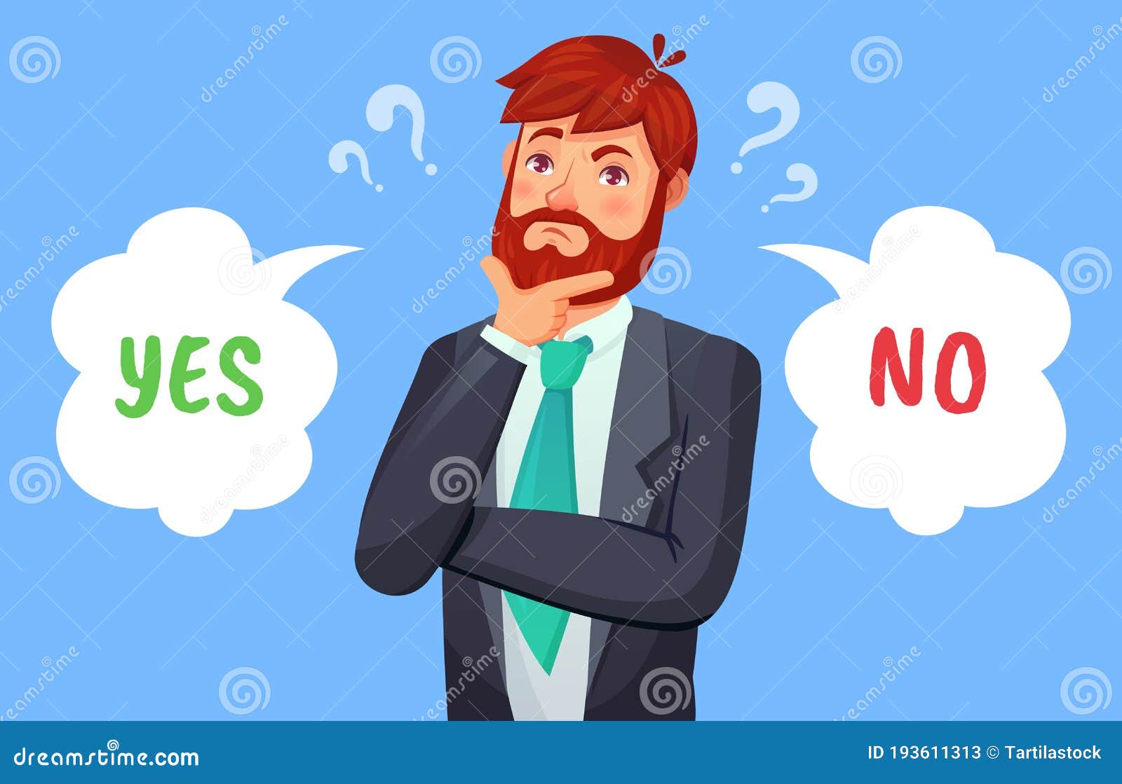 Man Making Decision, Yes or No Choice. Male Person Having Dilemma Stock ... Man Making Decision, Yes or No Choice. Male Person Having Dilemma Stock ...