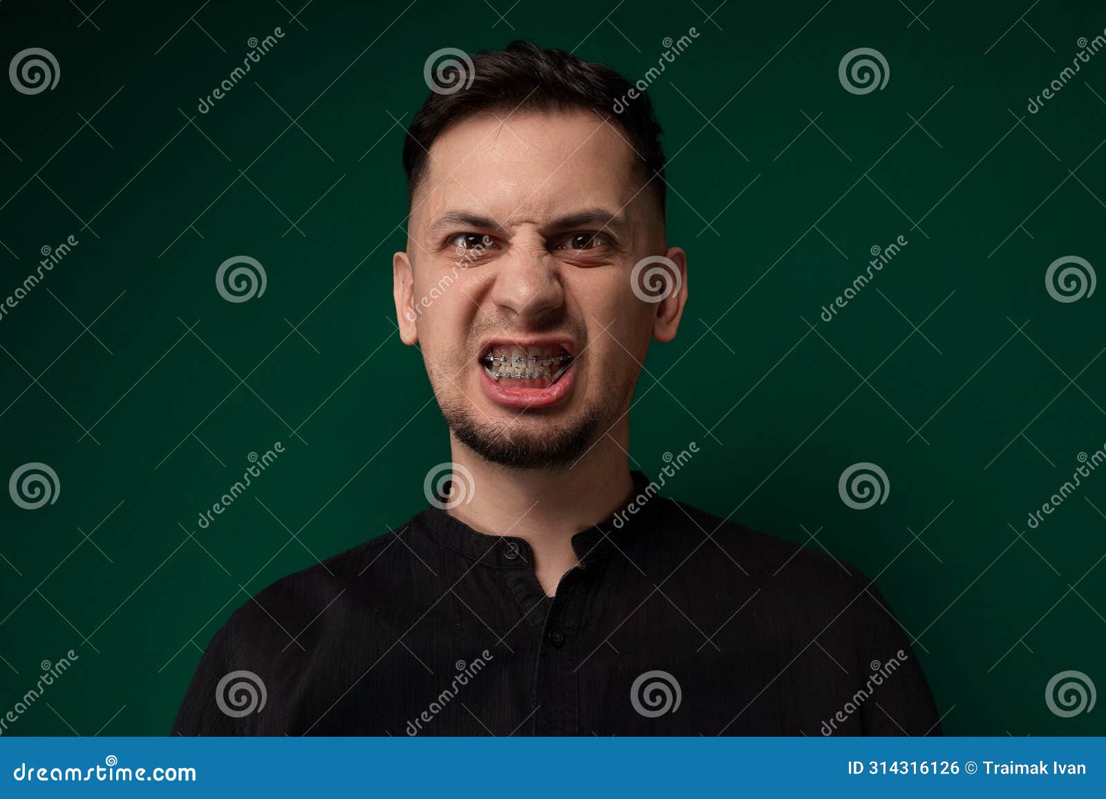 Man Making a Face with Mouth Open Stock Photo - Image of humor, face ...
