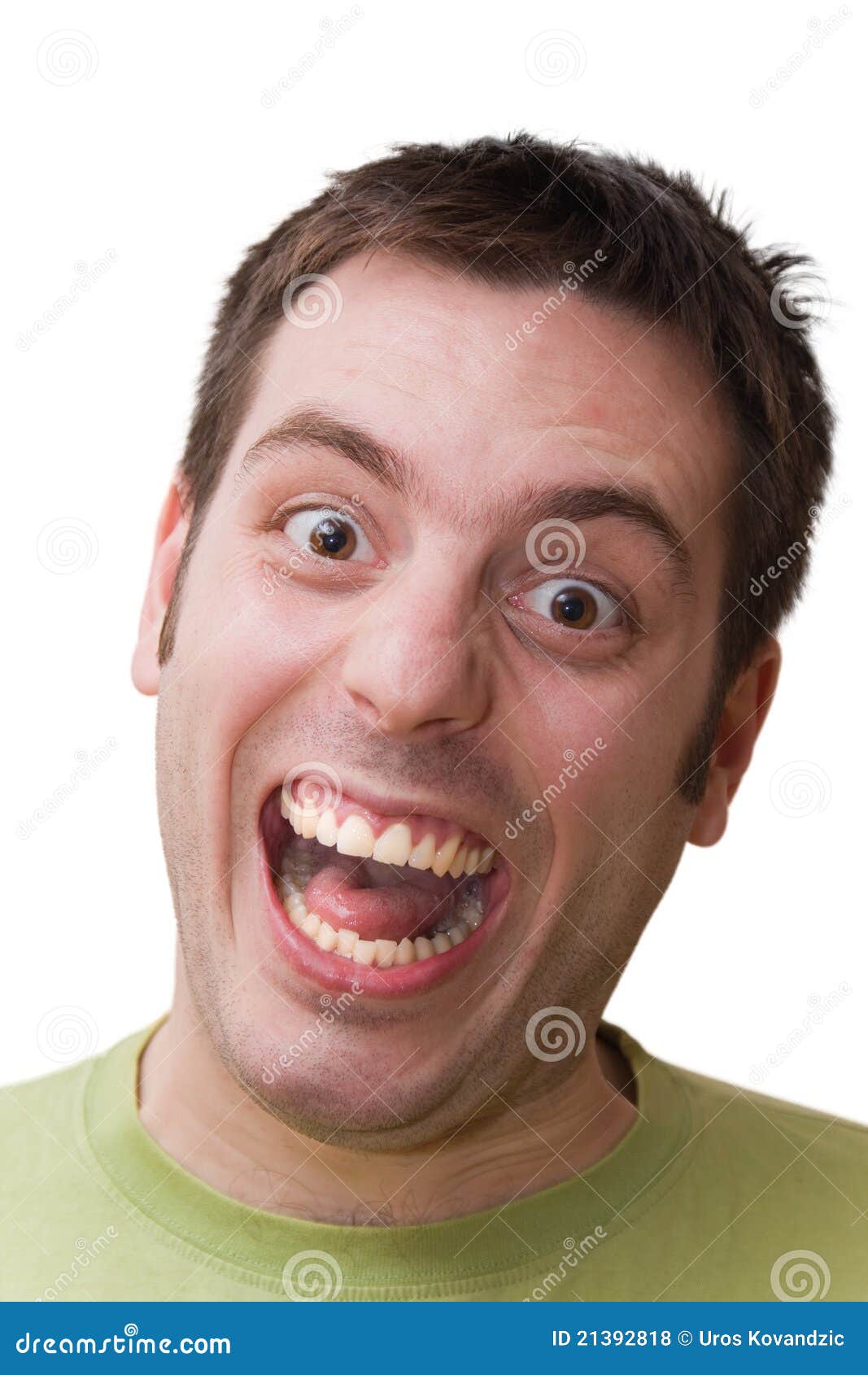 Man making faces stock photo. Image of funny, idiotic - 21392818