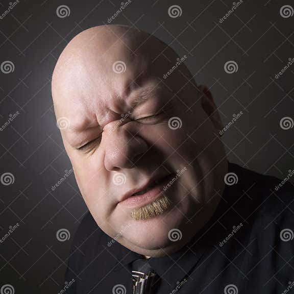 Man Making Facial Expression. Stock Photo - Image of expression, sneer ...
