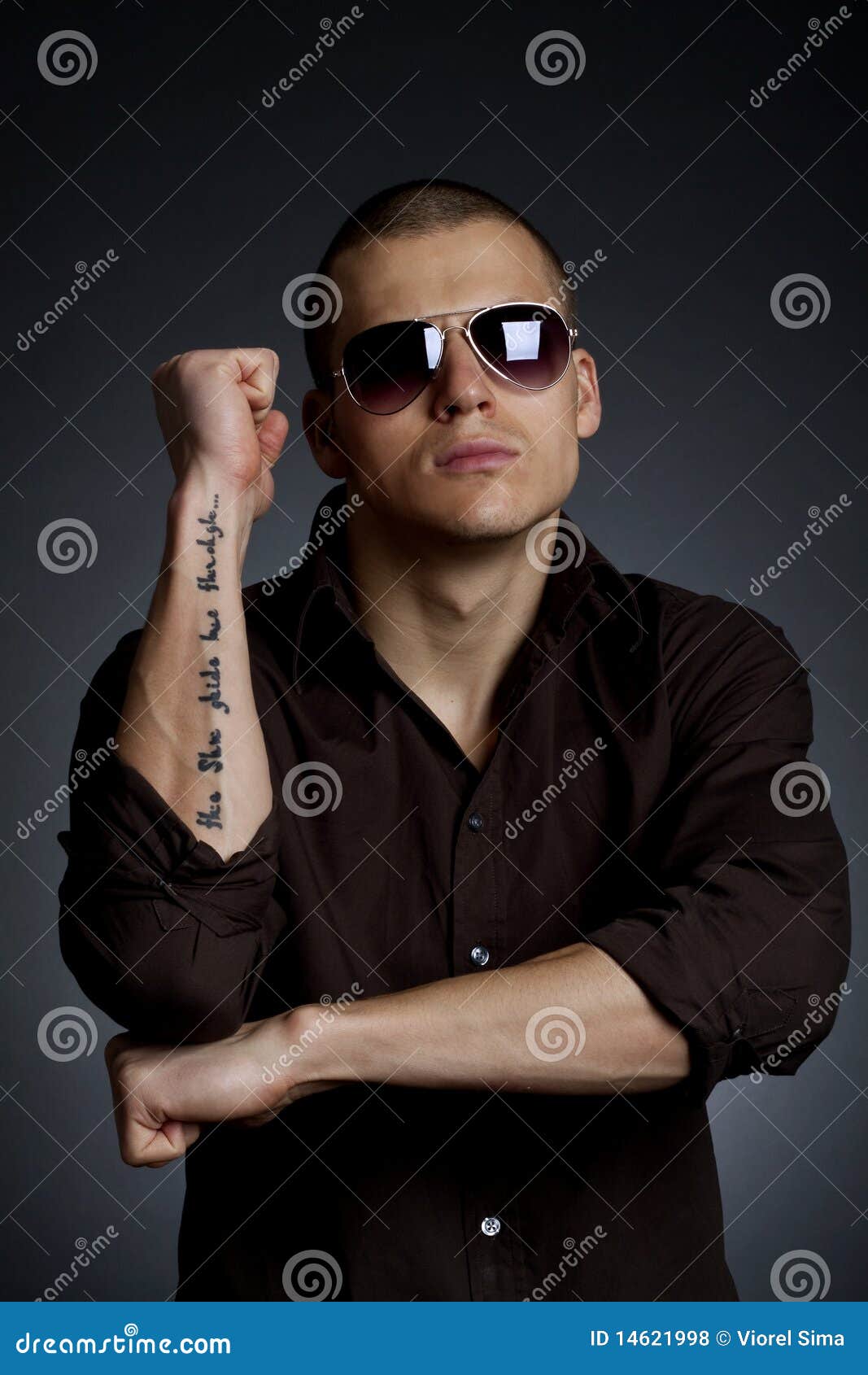 Man making a hand sign stock photo. Image of fashion - 14621998