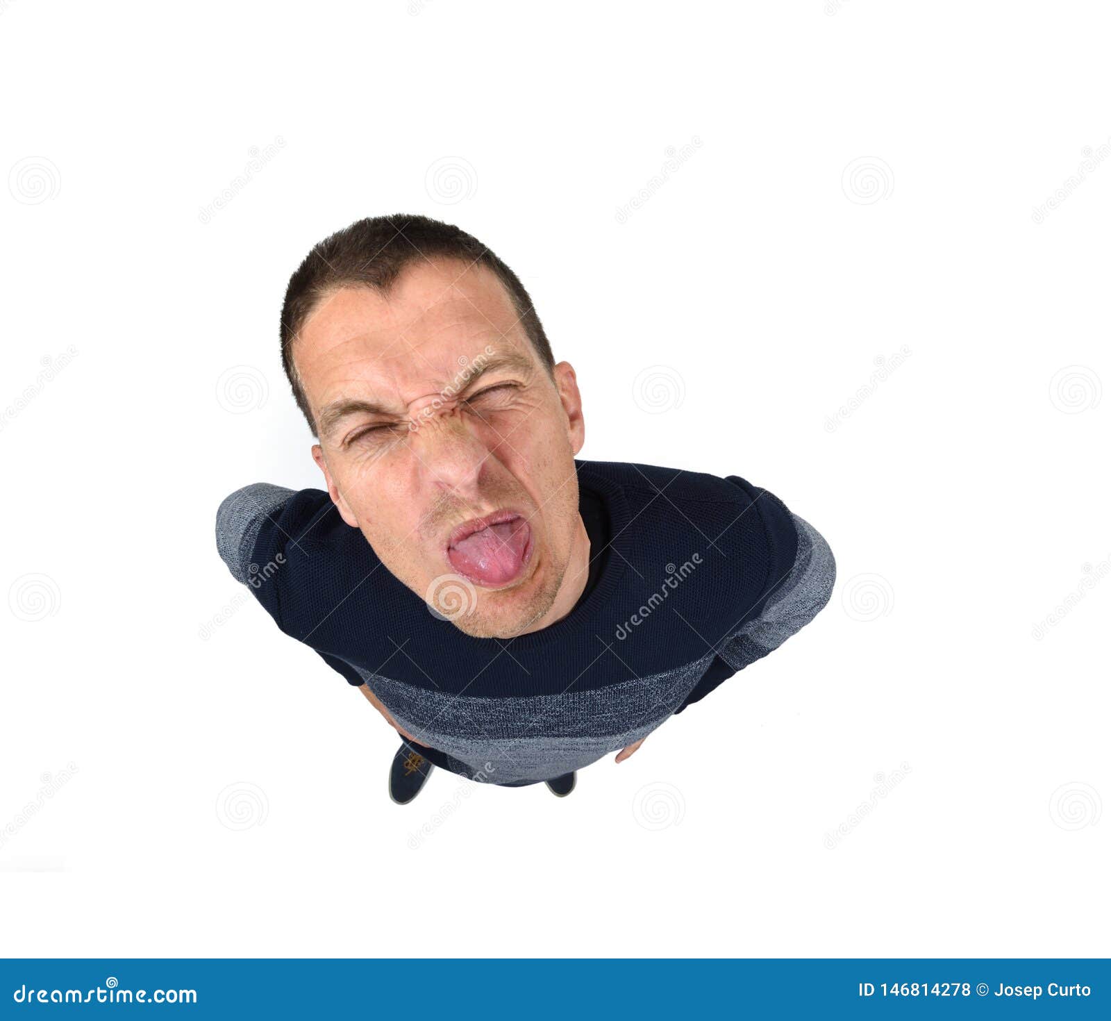 Man Making Mockery on White Stock Photo - Image of lifestyle, aged ...
