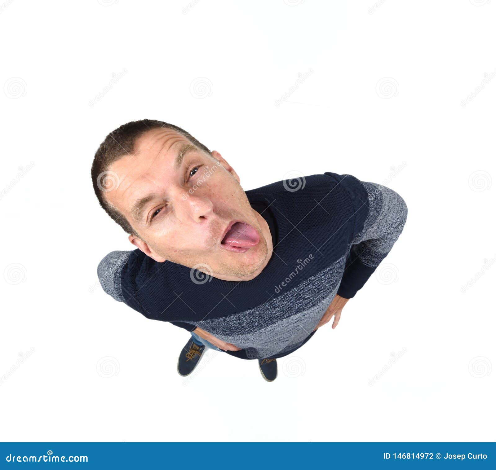 Man Making Mockery on White Stock Photo - Image of alluring, caucasian ...
