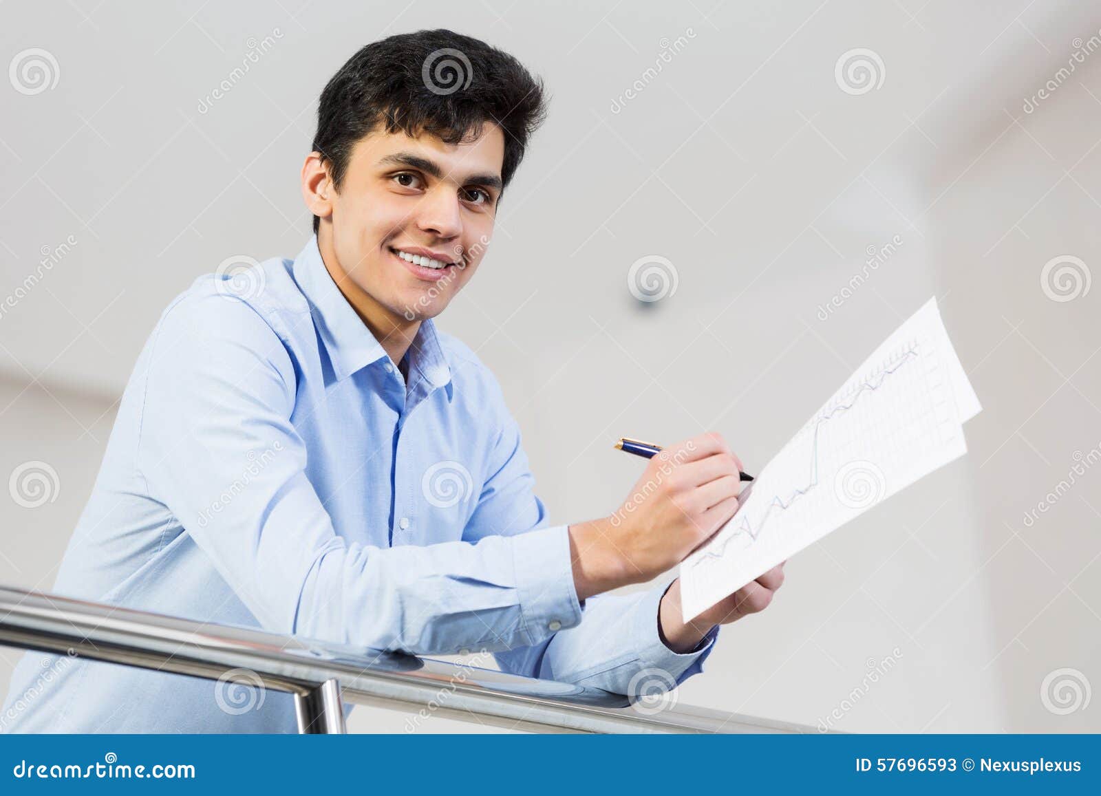 Man making notes stock image. Image of paper, balcony - 57696593