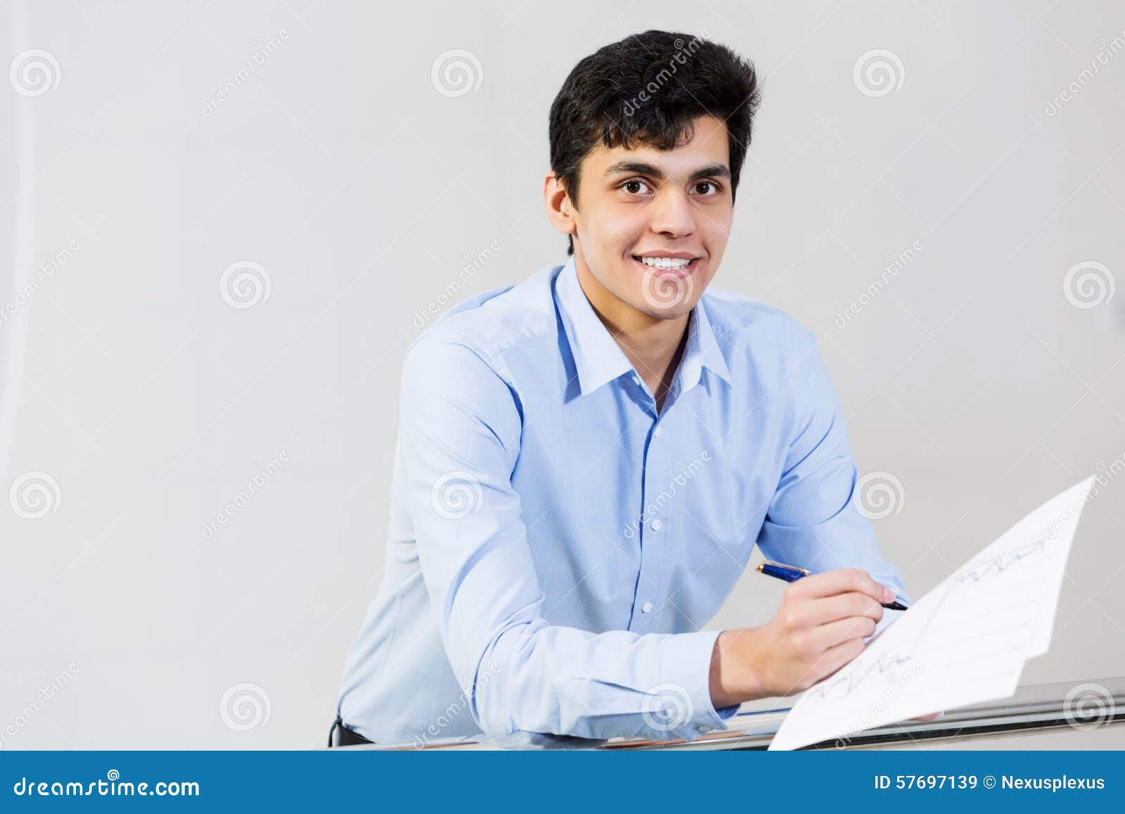 Man making notes stock image. Image of casual, young - 57697139