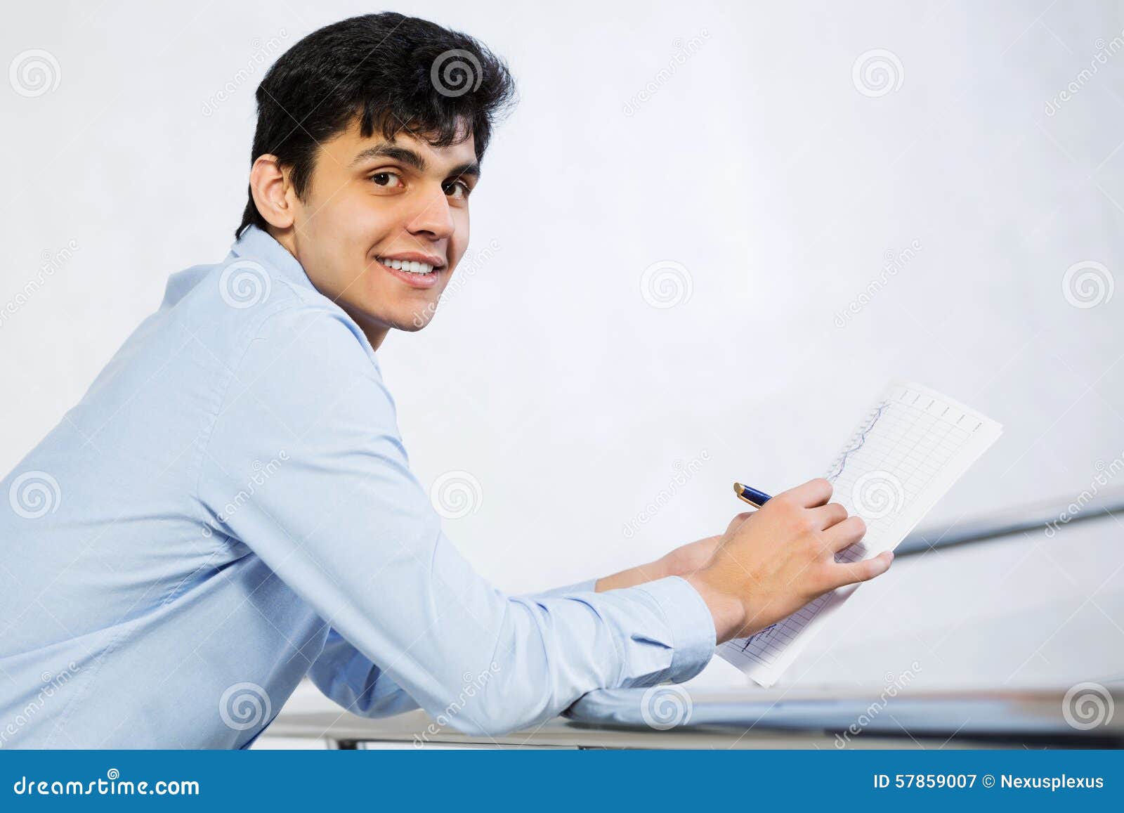 Man making notes stock image. Image of male, business - 57859007