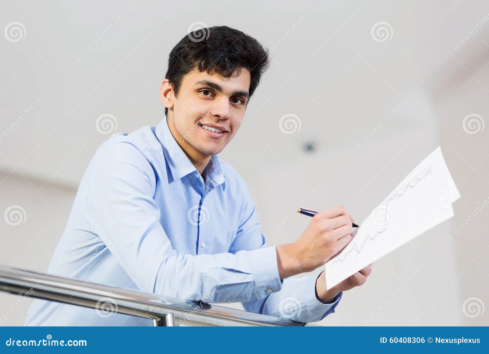 Man making notes stock photo. Image of person, reader - 60408306