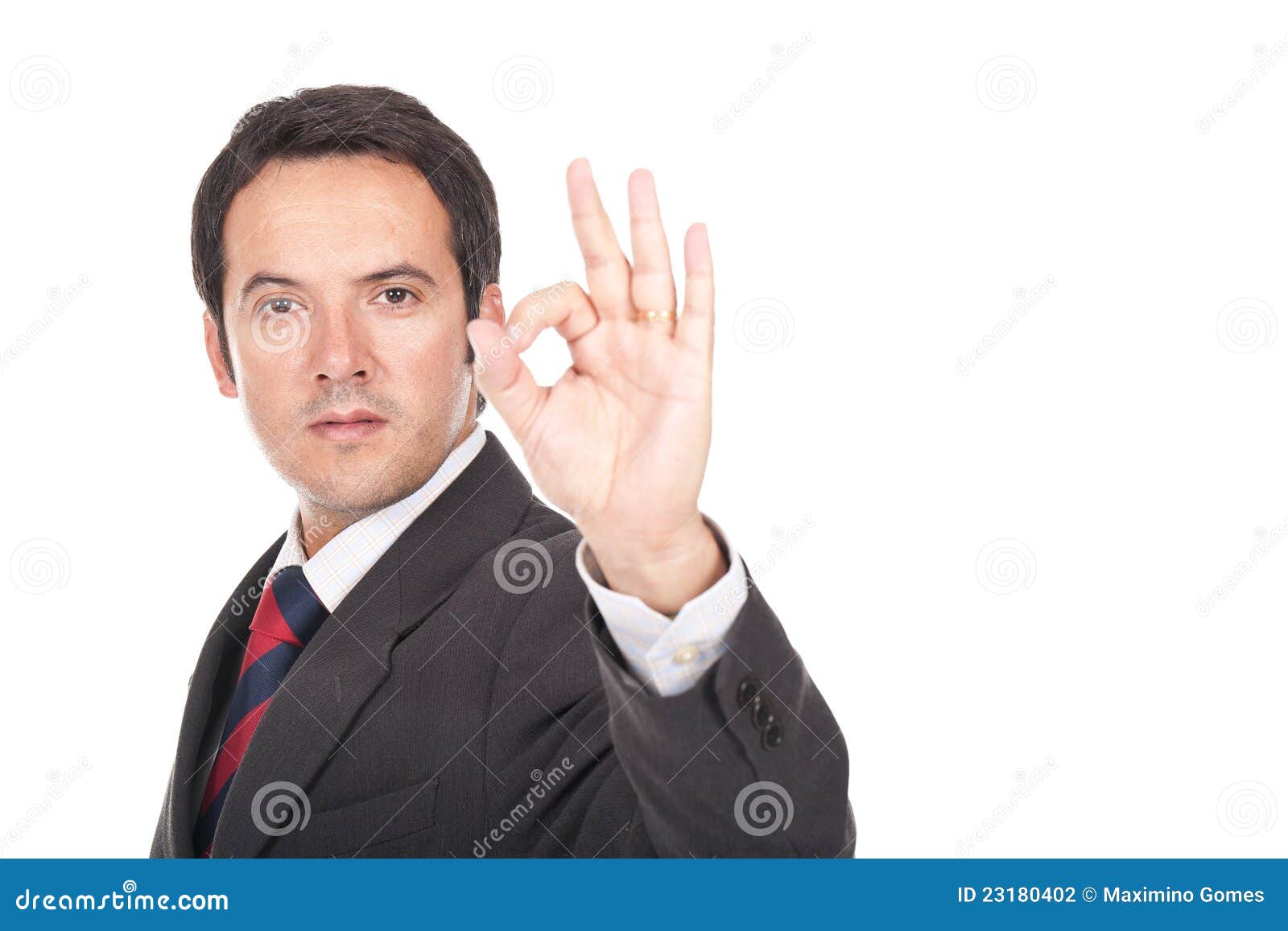 Man making ok sign stock photo. Image of sign, look, business - 23180402