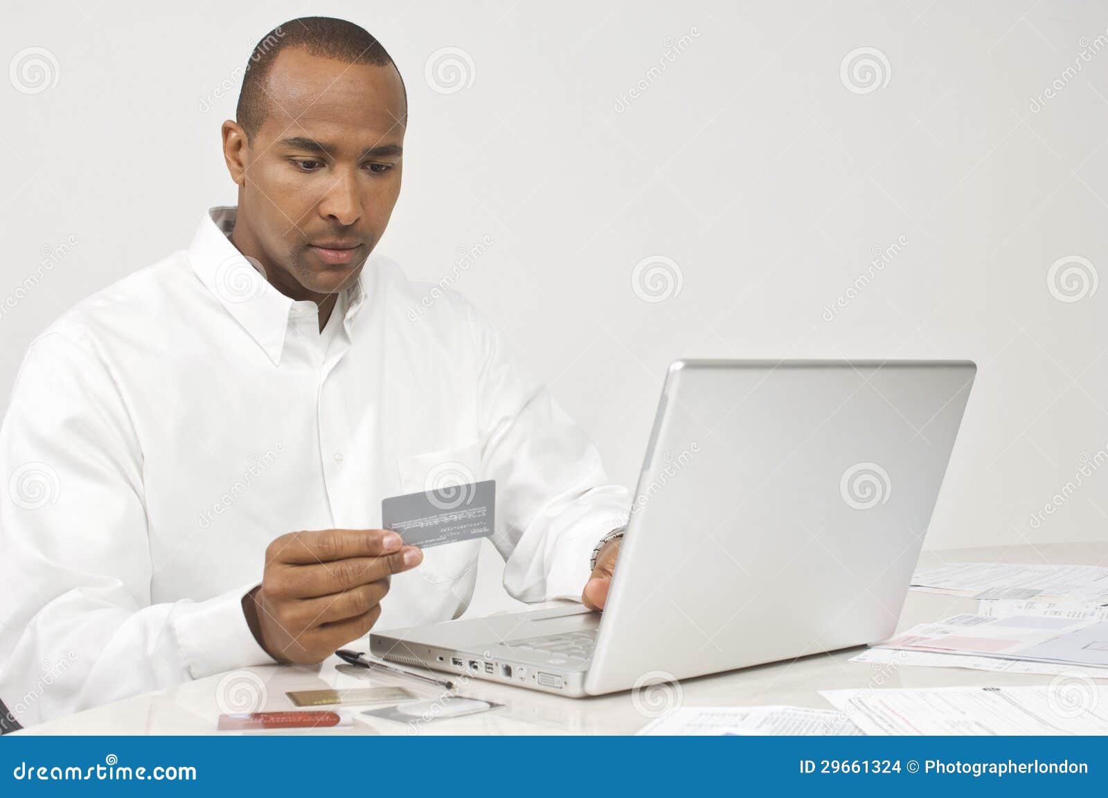 Man Making Online Transaction Stock Photo - Image of executive, eshop ...