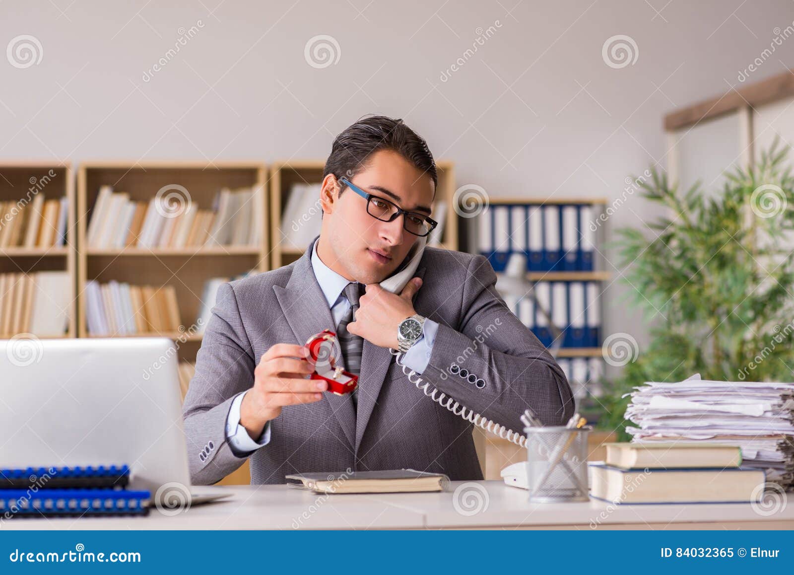 The Man Making Proposal Over Phone Stock Image - Image of bride, girl ...