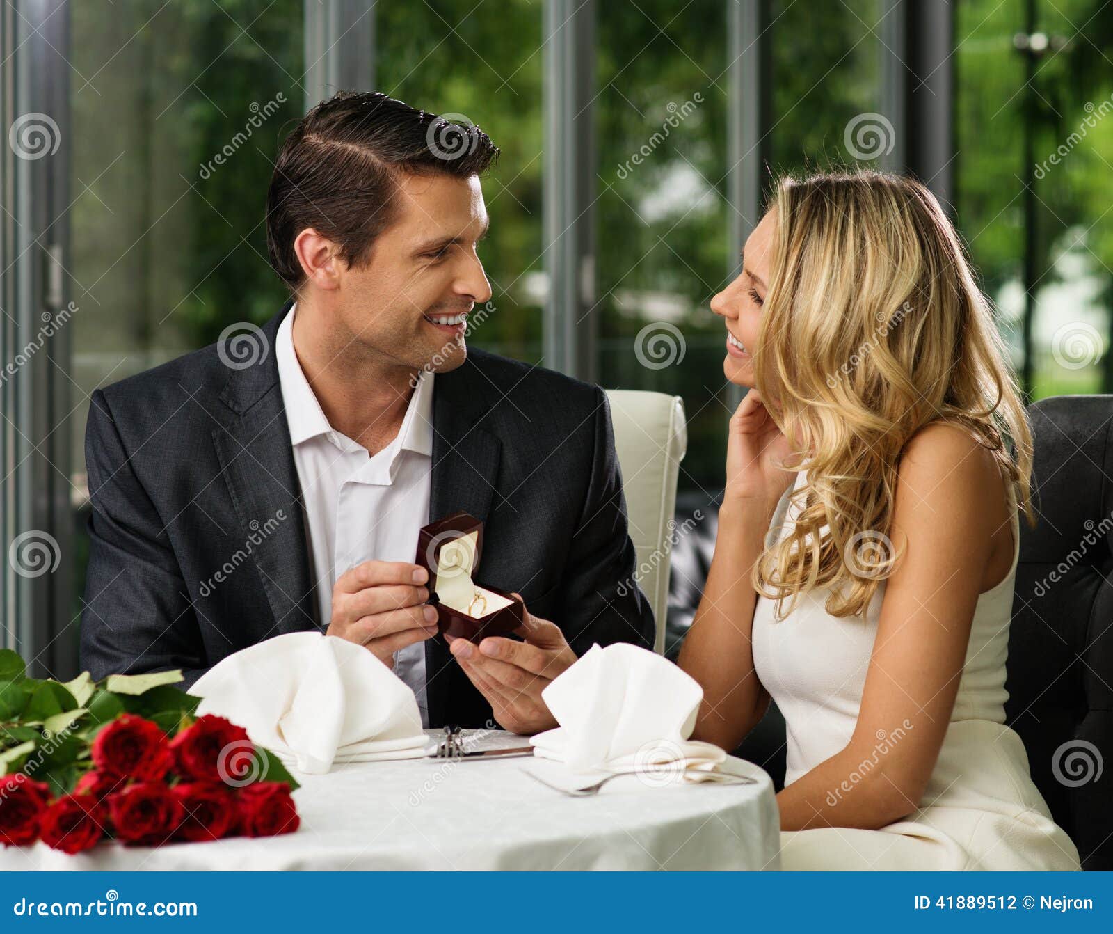 Man Making Propose To His Girlfriend Stock Photo - Image of hand ...