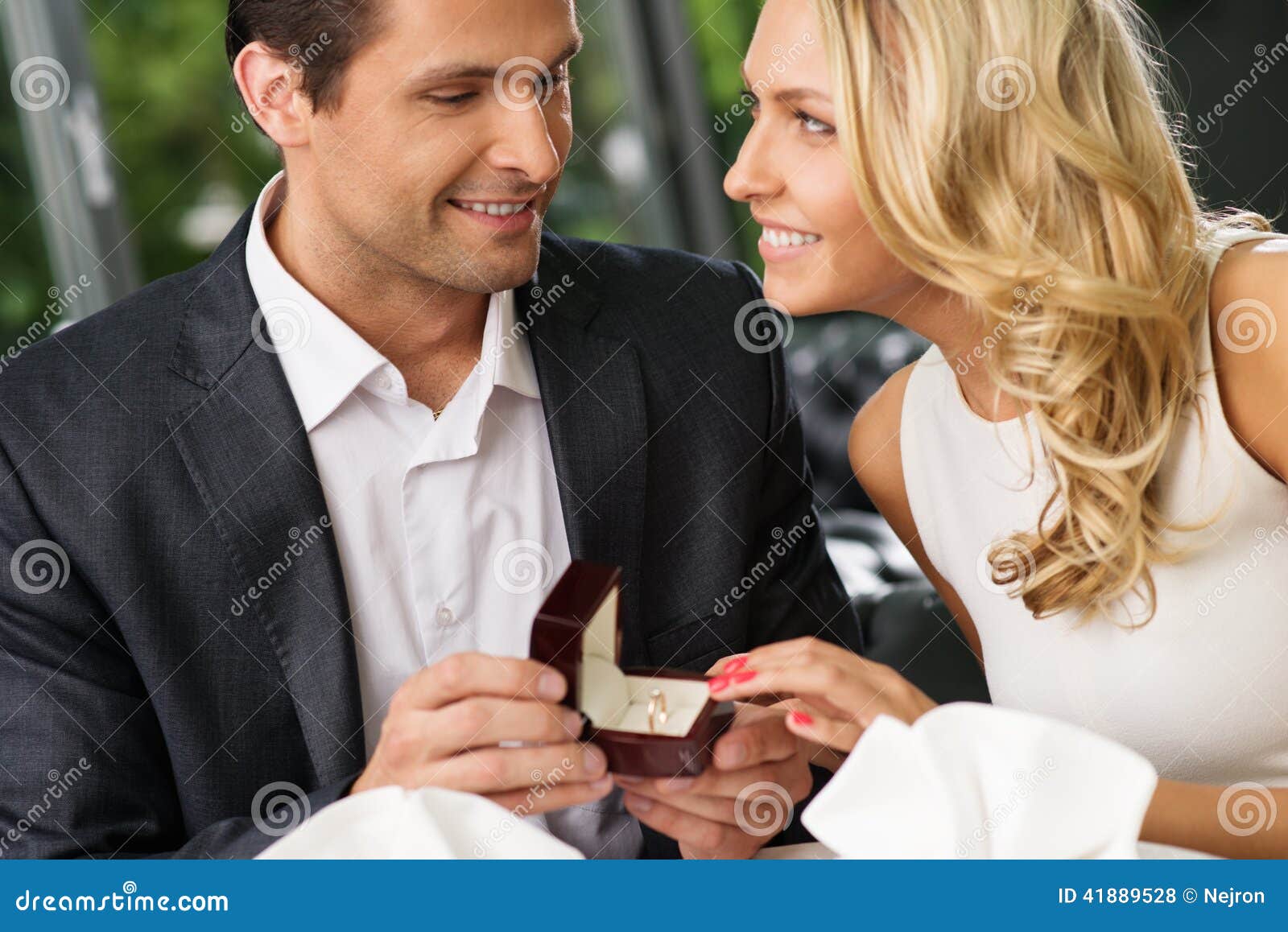 Man Making Propose To His Girlfriend Stock Photo - Image of people ...