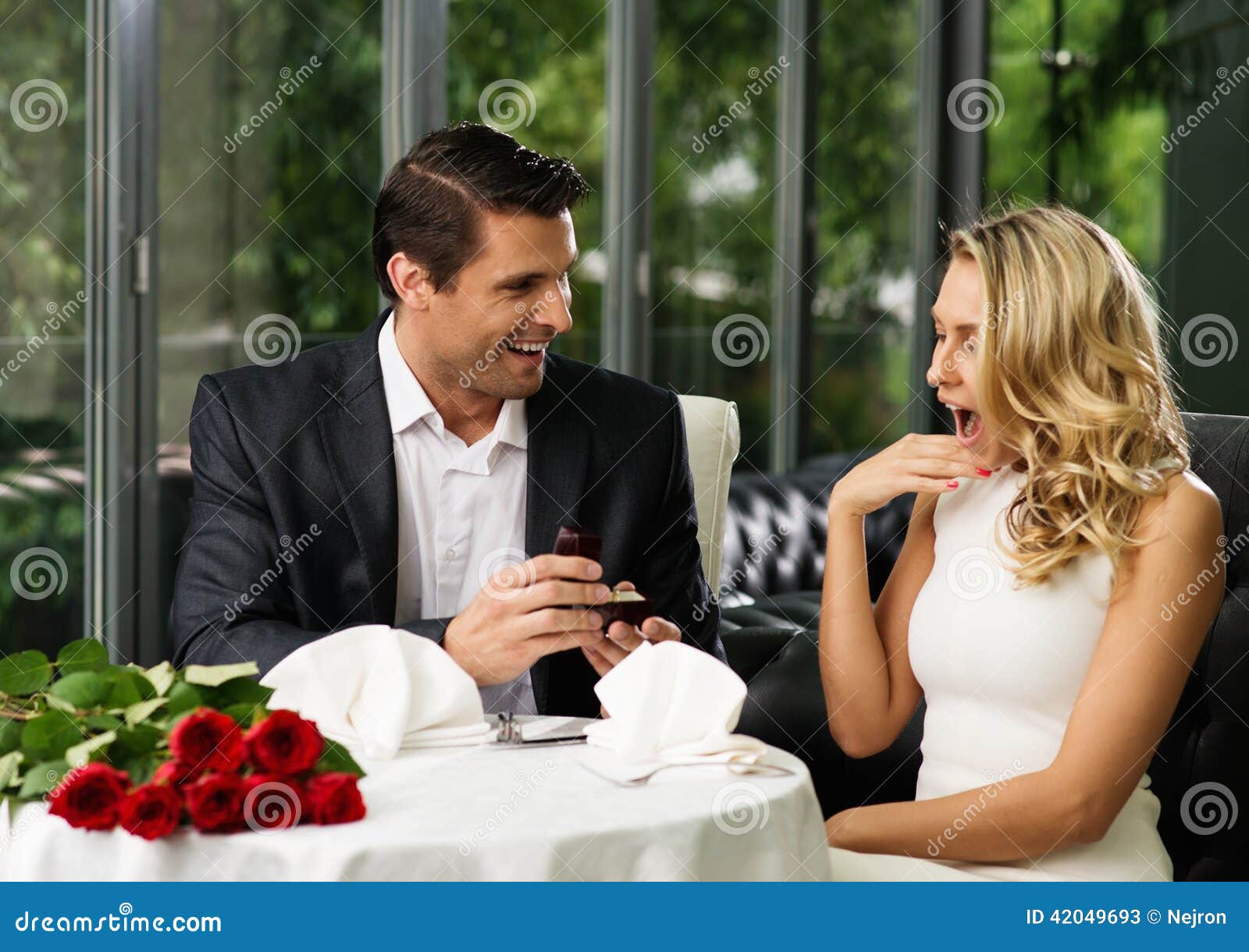Man Making Propose To His Girlfriend Stock Image - Image of lover ...