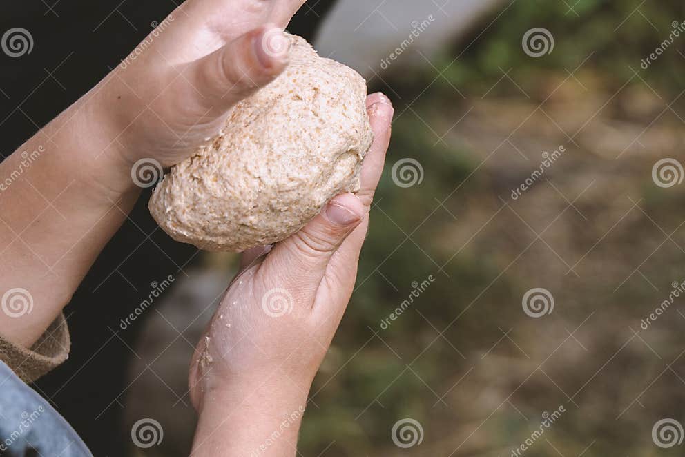 Man Making Round Cakes from Dough Stock Image - Image of making, meal ...