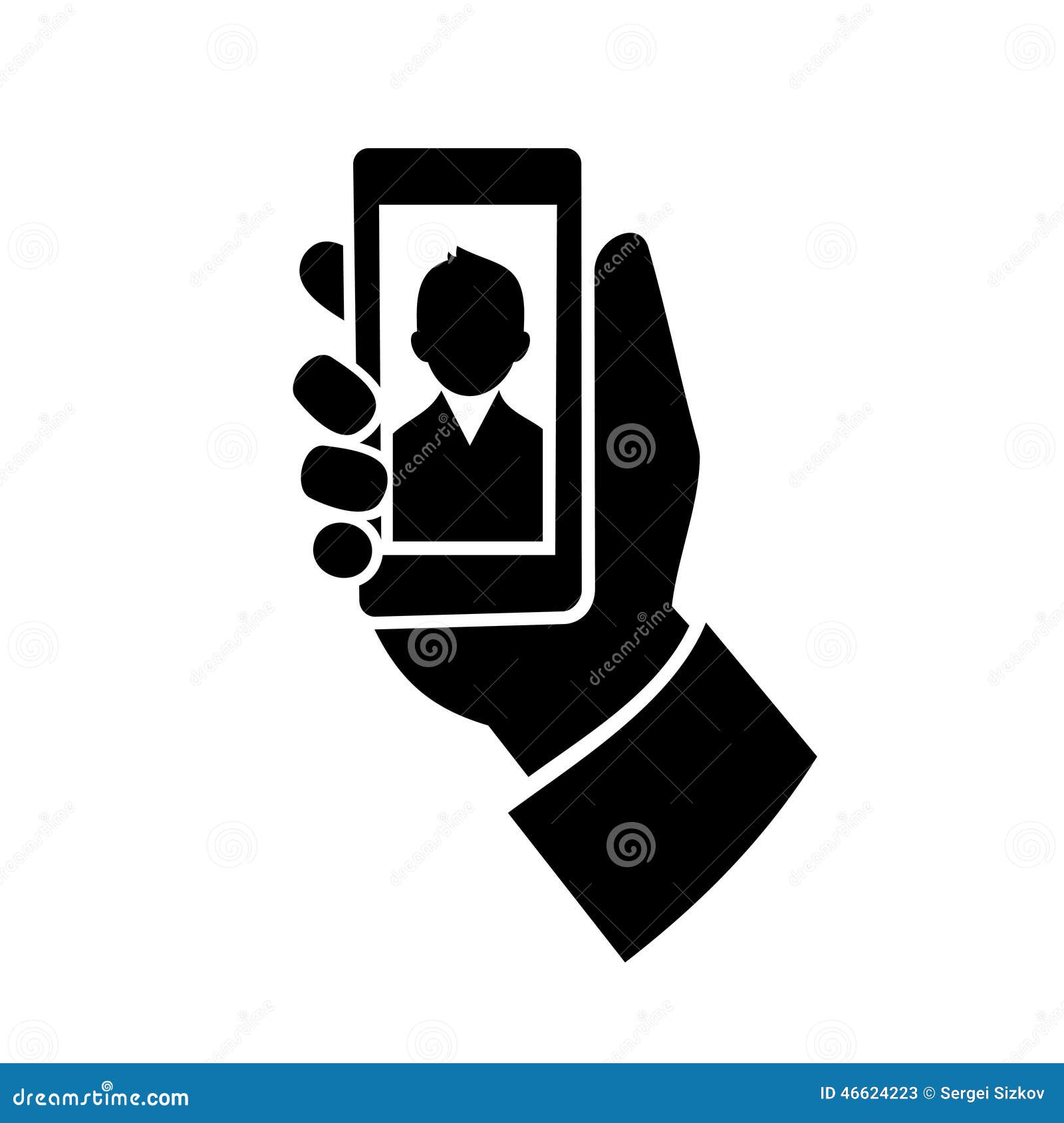 Man Making Selfie Photo Icon. Vector Stock Vector - Illustration of ...