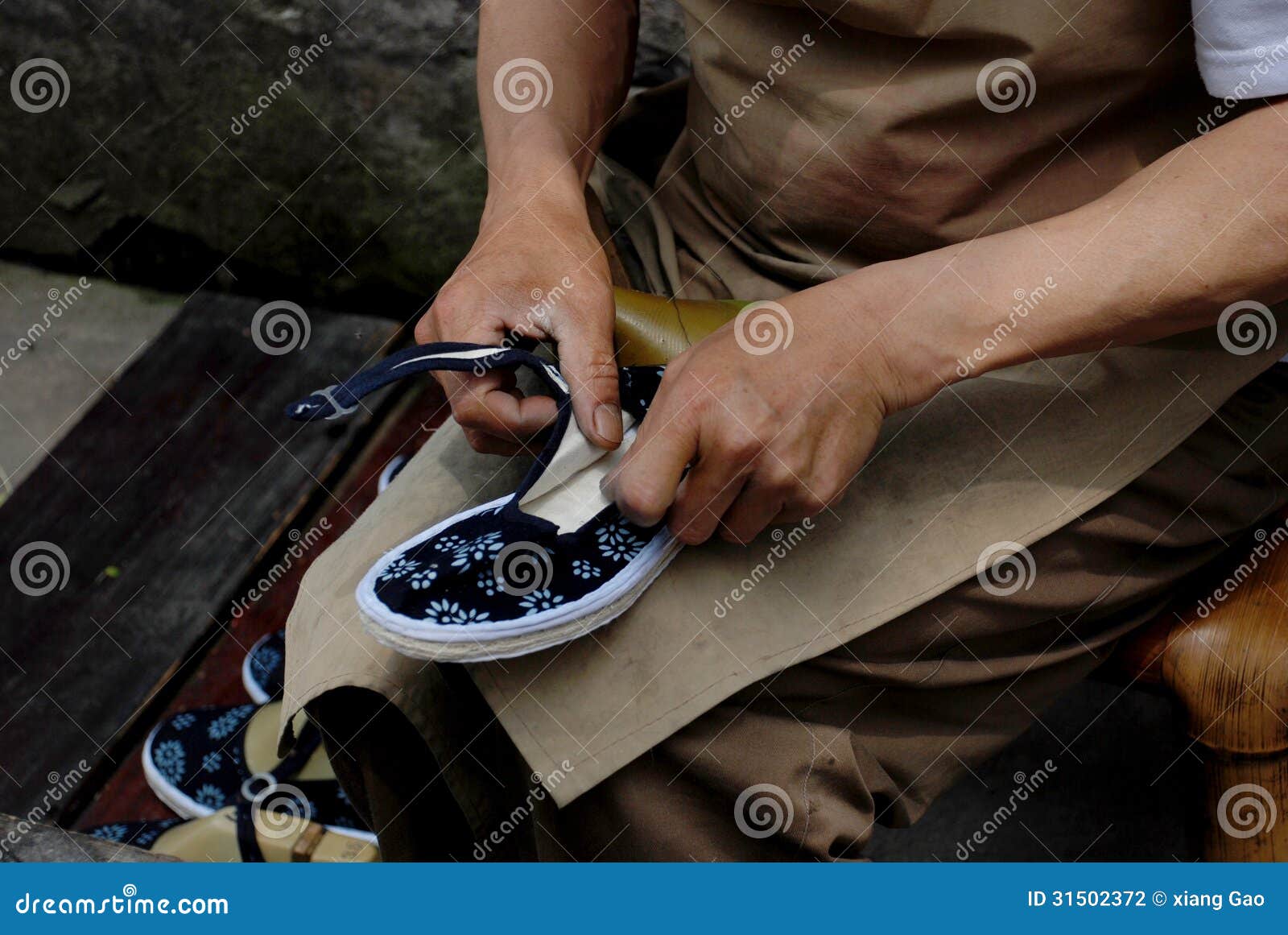Man making shoes stock photo. Image of design, style - 31502372