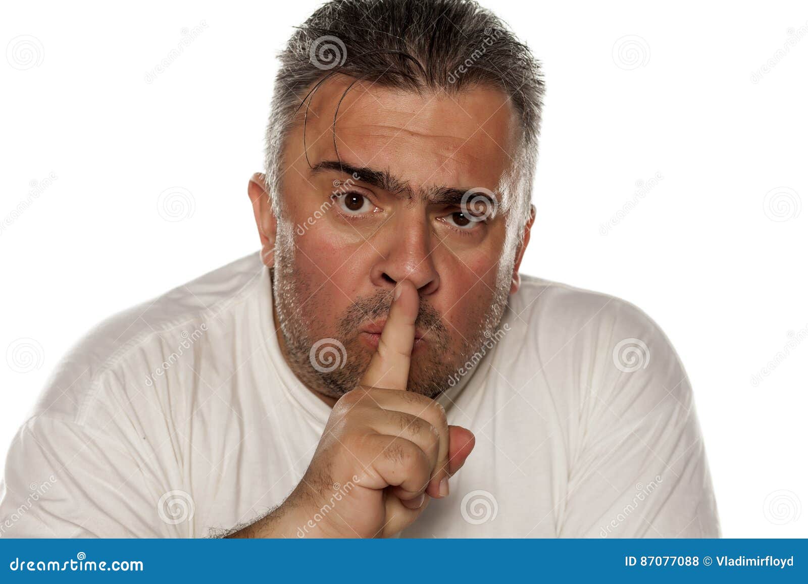 Man making silence gesture stock photo. Image of shush - 87077088