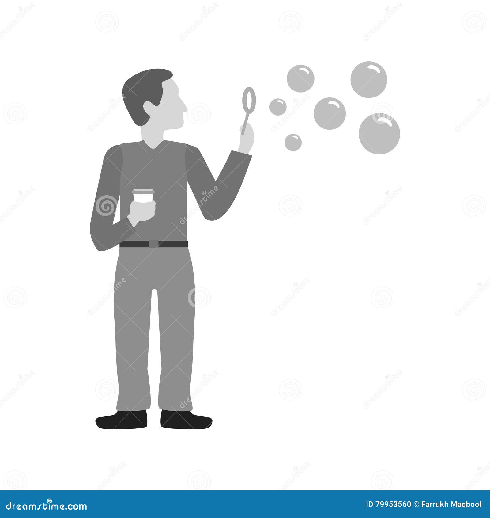 Man Making Soap Bubbles stock vector. Illustration of concept - 79953560 Man Making Soap Bubbles stock vector. Illustration of concept - 79953560