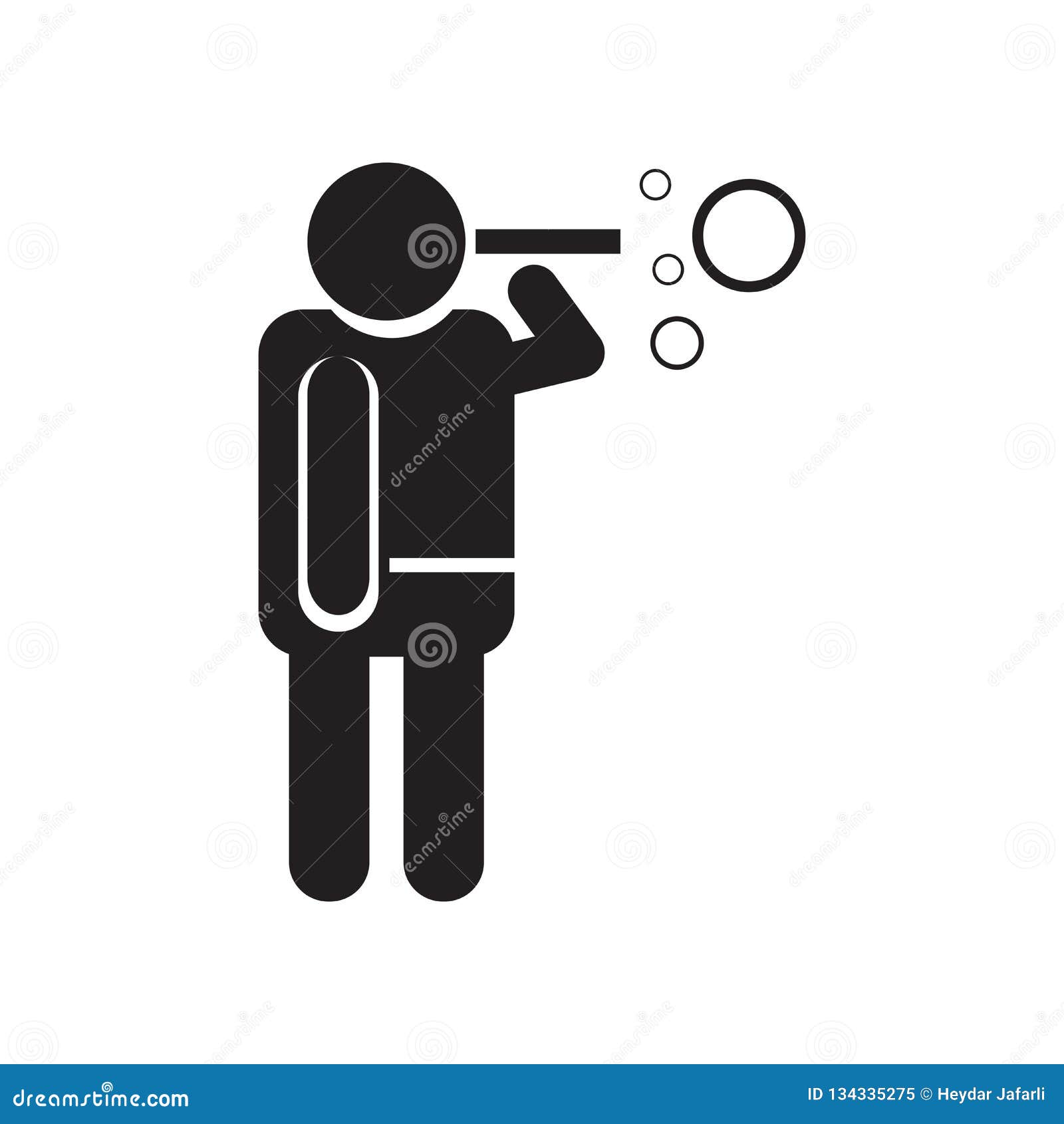 Man Making Soap Bubbles Icon Vector Sign and Symbol Isolated on White ... Man Making Soap Bubbles Icon Vector Sign and Symbol Isolated on White ...