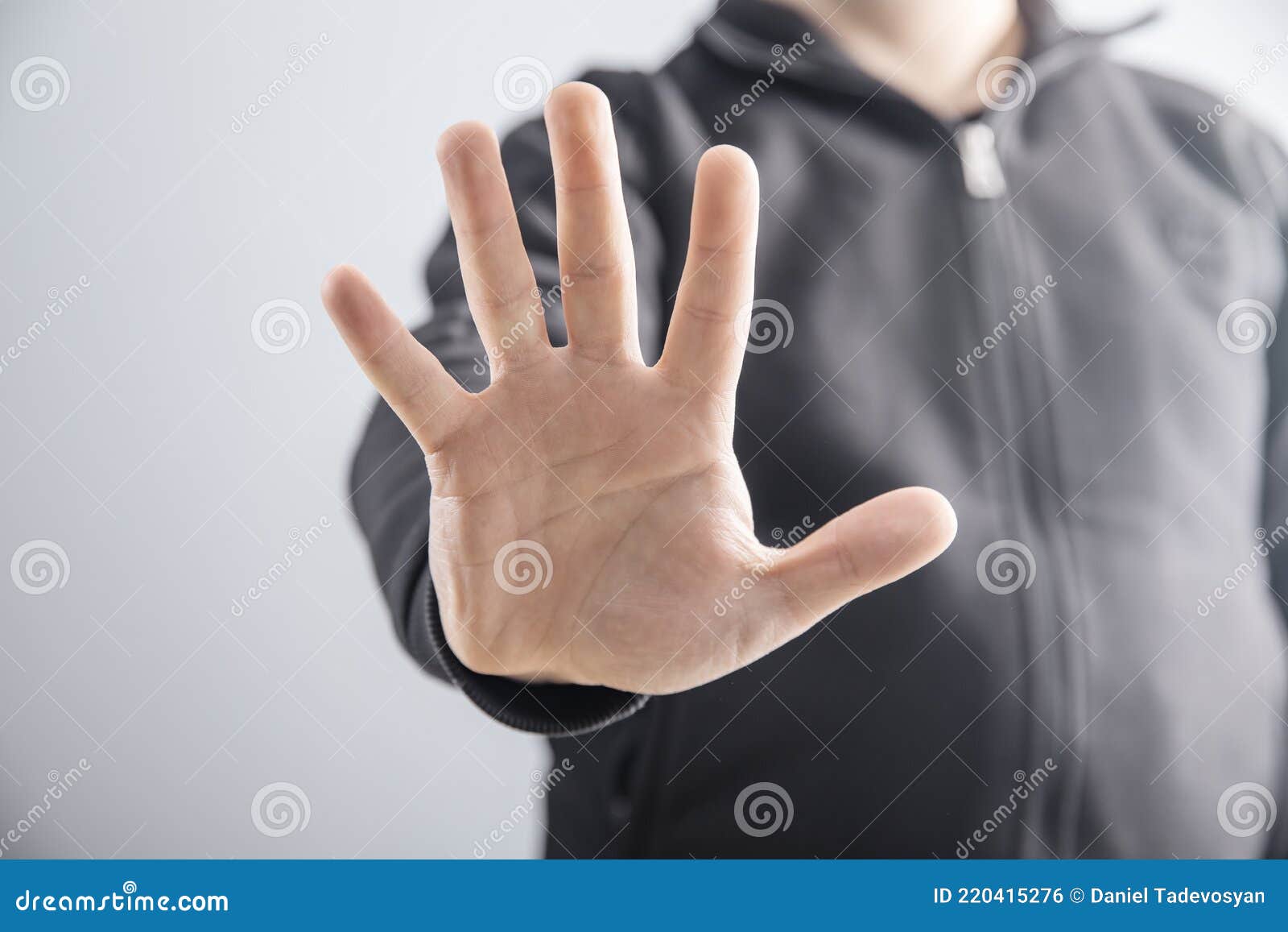 Man making stop sign stock photo. Image of gesture, stop - 220415276