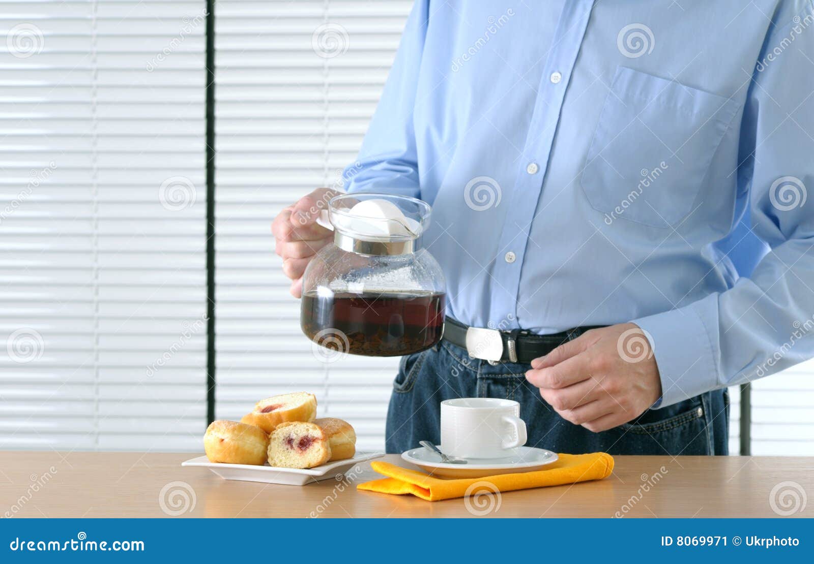 Man making tea stock image. Image of casual, eating, afternoon - 8069971
