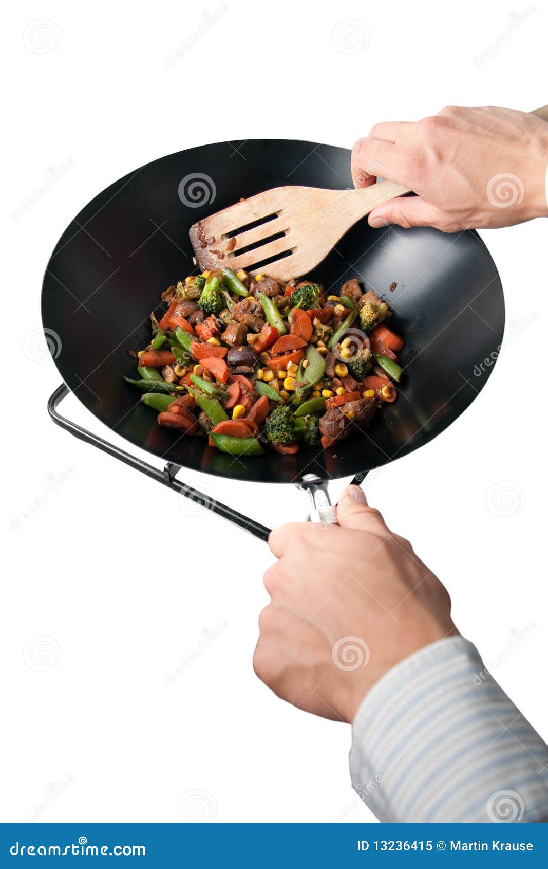 Man making wok food stock image. Image of carrot, chopped - 13236415