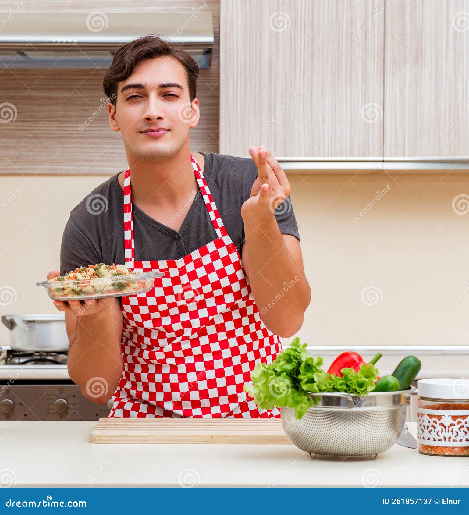 Man Male Cook Preparing Food in Kitchen Stock Image - Image of culinary ...