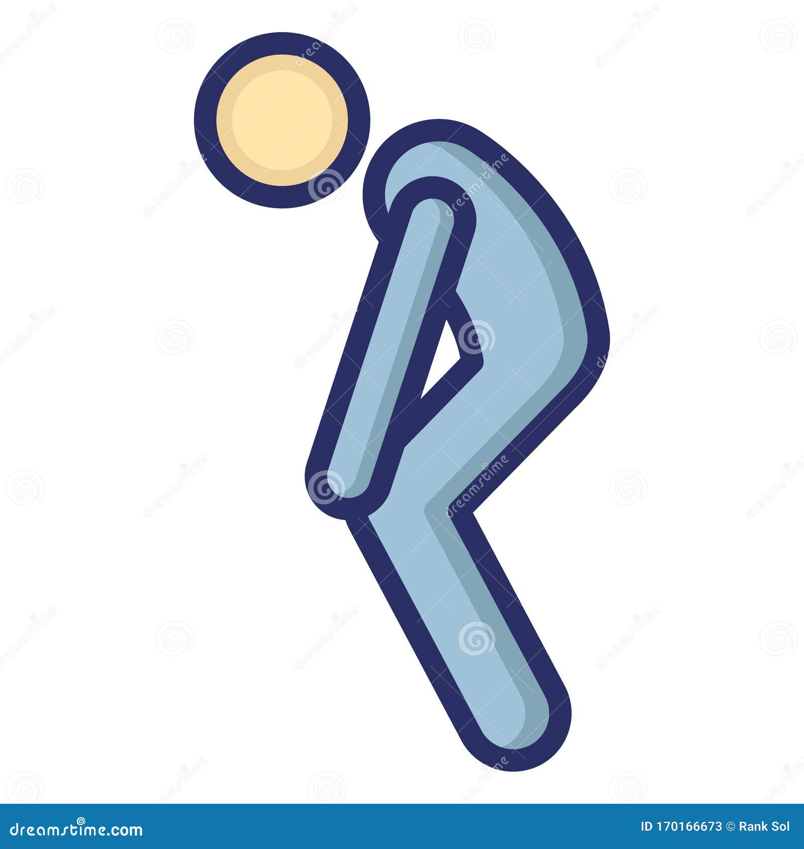 Man, Man Kneel Isolated Vector Icon Which Can Easily Modify or Edit ...