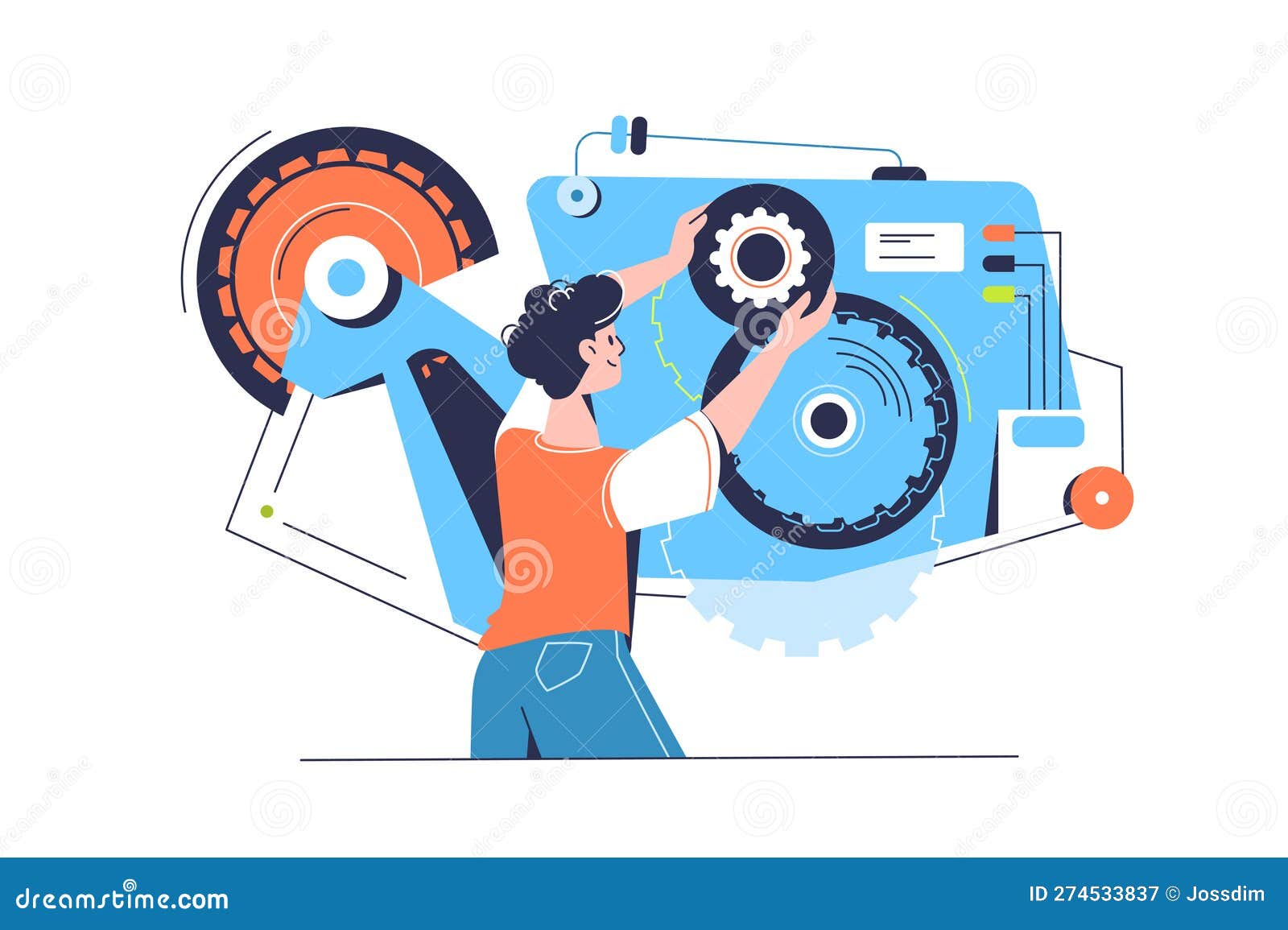 Man Manage Complex Mechanism Cartoon Vector | CartoonDealer.com #274533837 Man Manage Complex Mechanism Cartoon Vector | CartoonDealer.com #274533837