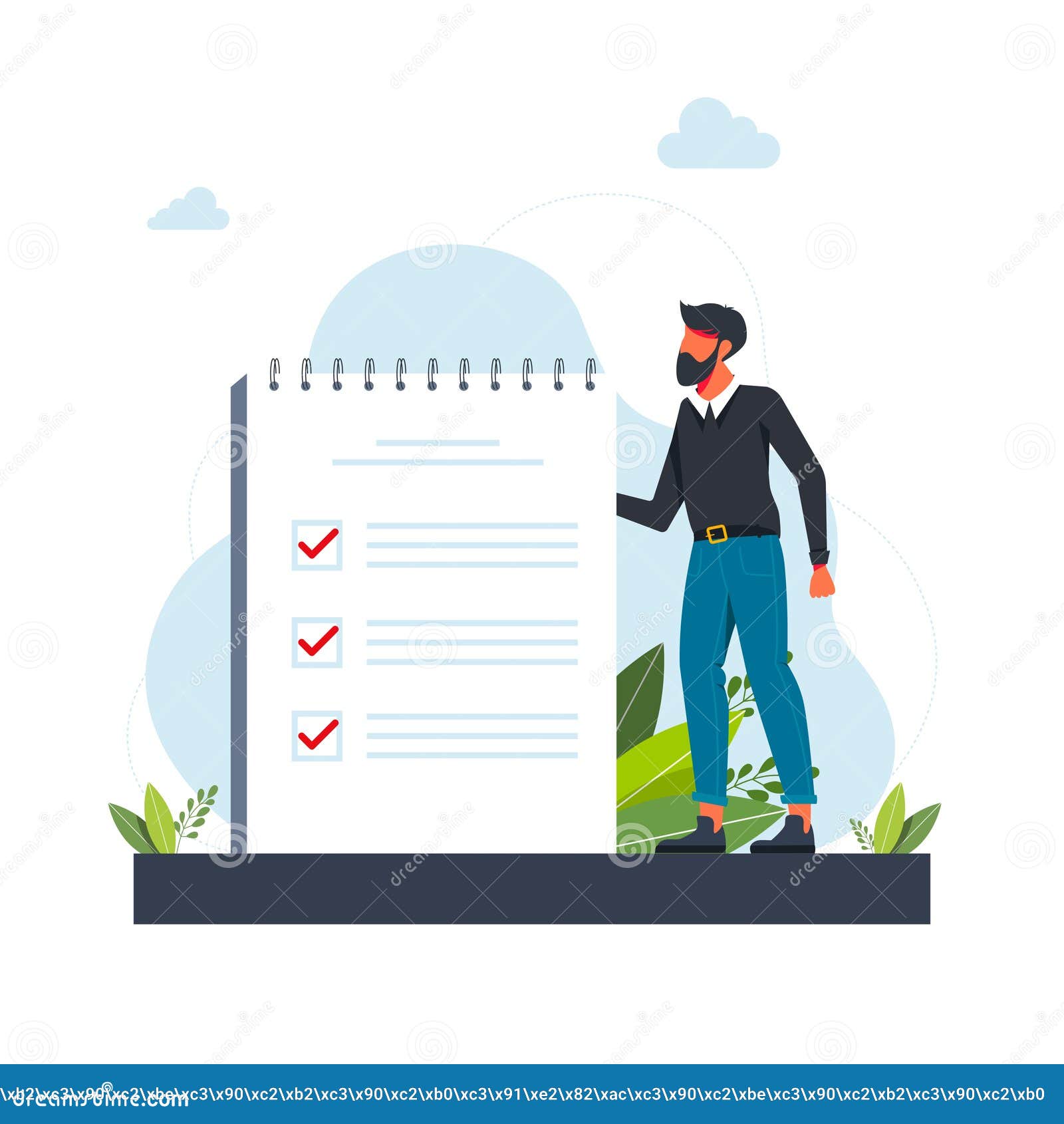 Man, Manager Prioritizing Tasks In To Do List. Man Taking Notes ...