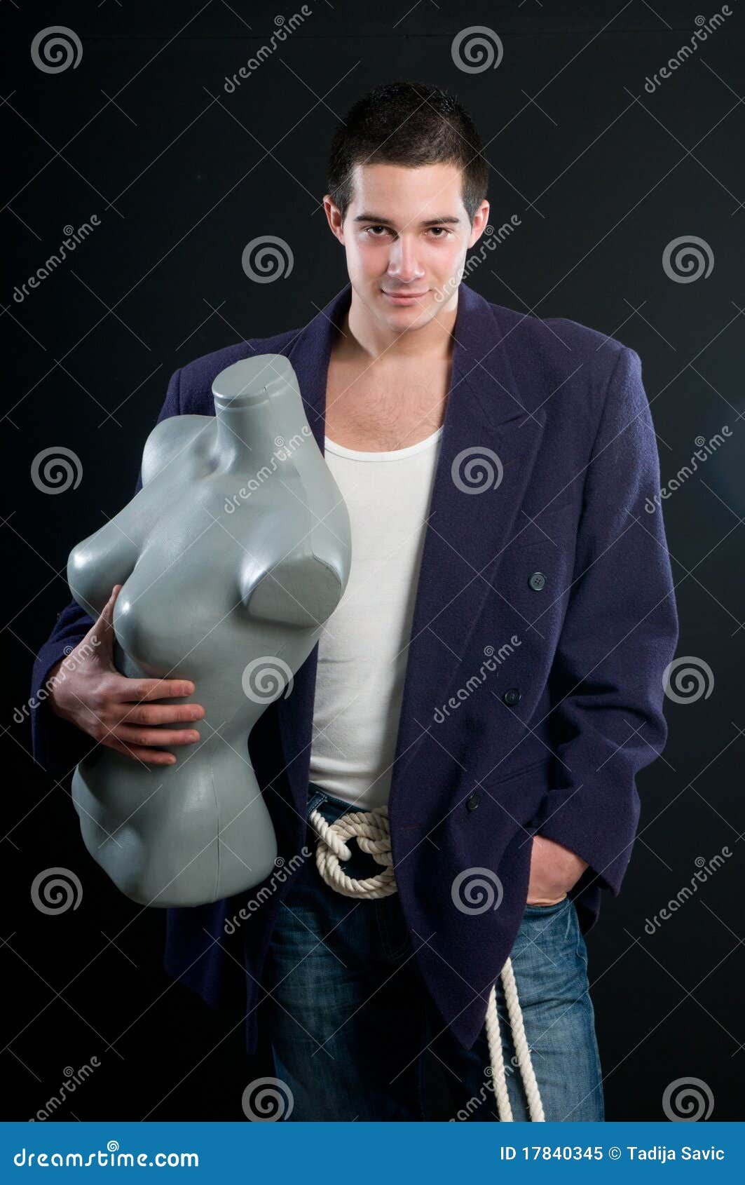 Man and mannequin stock image. Image of retail, couture - 17840345