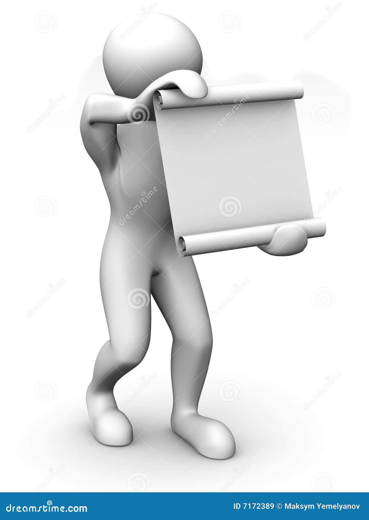 Man with manuscript stock illustration. Illustration of antique - 7172389