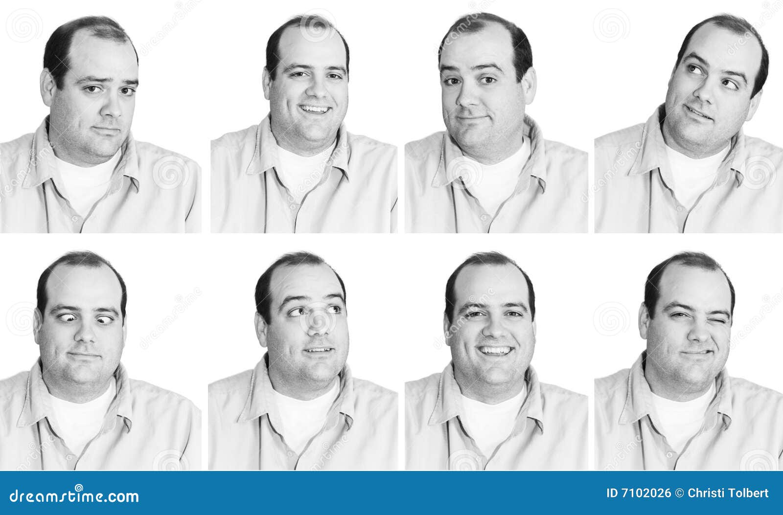 Man with Many Expressions 2 Stock Photo - Image of relaxed, nose: 7102026