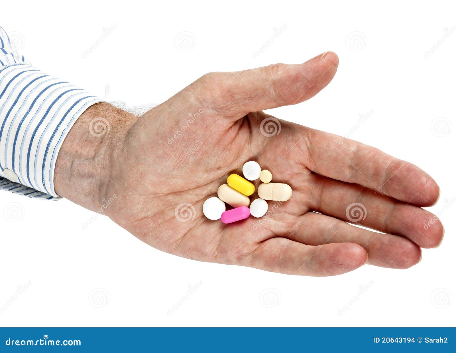Man with Many Tablets in Hand, Over White Stock Photo - Image of senior ...