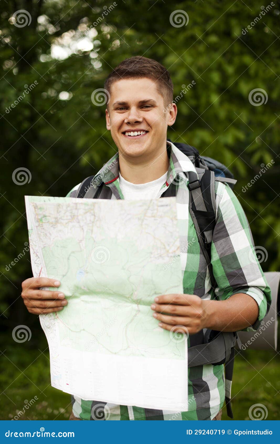 Man with map stock image. Image of action, direction - 29240719