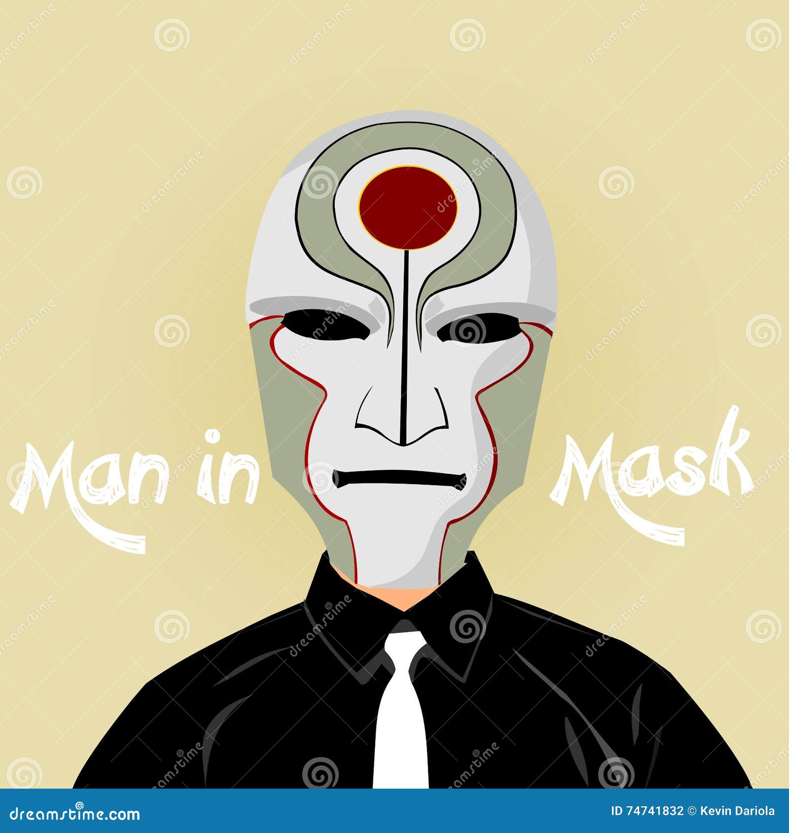 Man in Mask Design Illustration Stock Illustration - Illustration of ...