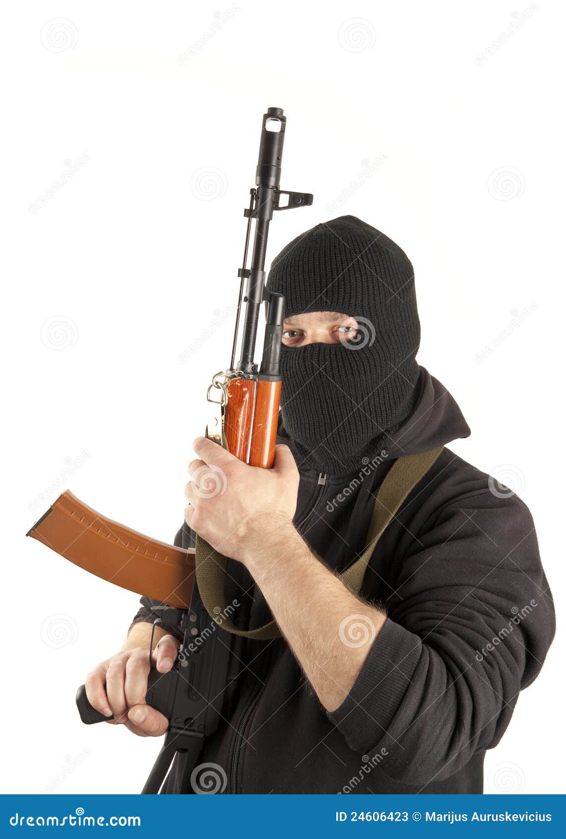 Man in mask with gun stock image. Image of looter, attacker - 24606423