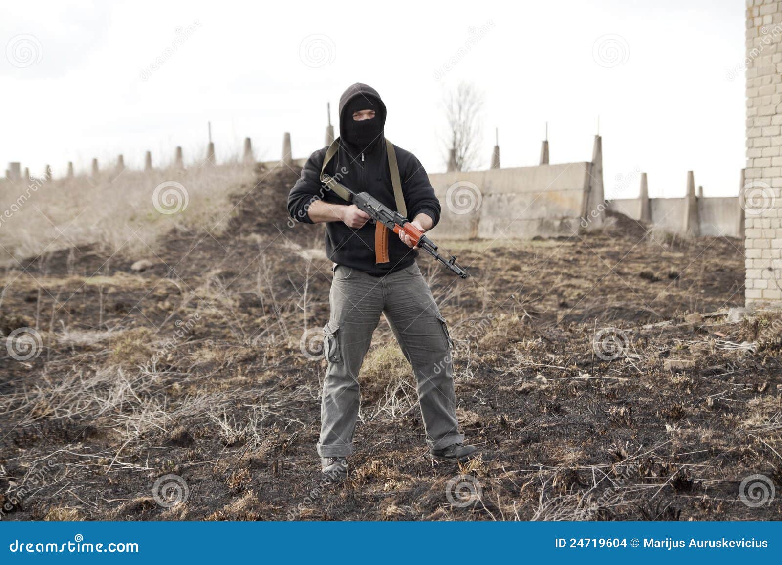 Man in mask with gun stock photo. Image of outlaw, murderer - 24719604
