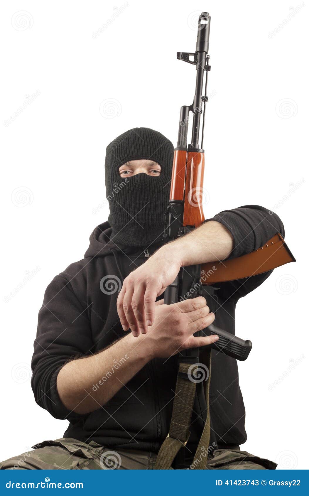Man In Mask With Gun Stock Image | CartoonDealer.com #41423743